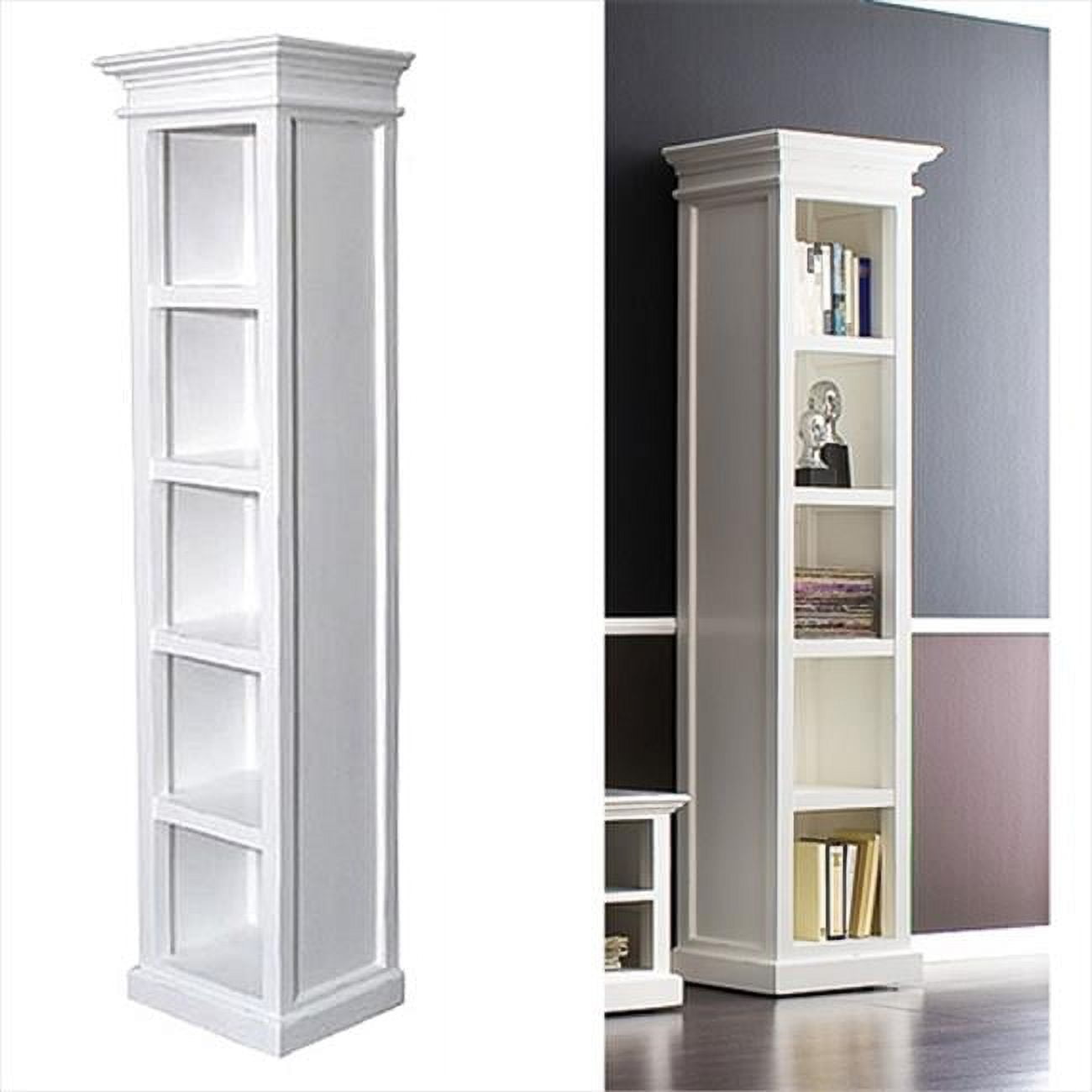 Infinita Halifax Thin Line Bookcase With 5 Shelve - White - Walmart.com
