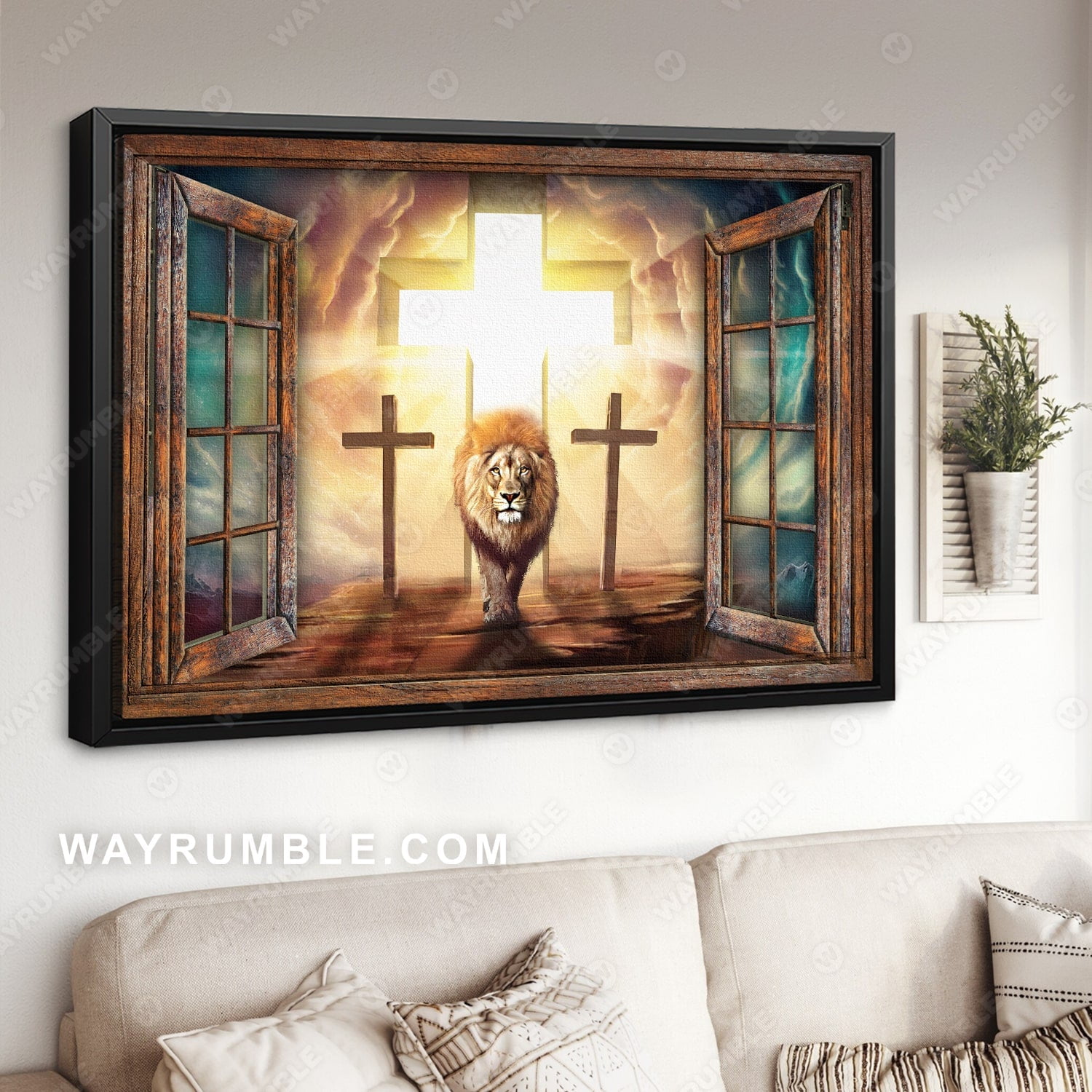 Infinite Halo, Jesus Painting, Lion Of Judah, Cross Sym.Bol - Jesus ...