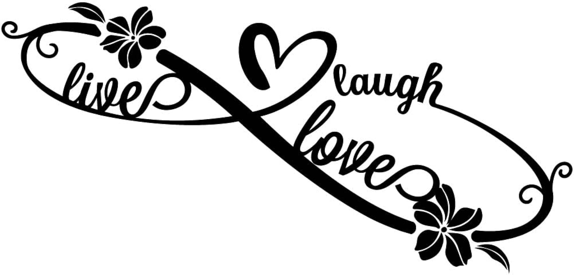 Infinite Loop Love Wall Decals Quotes Live Love Laugh Vinyl Wall ...