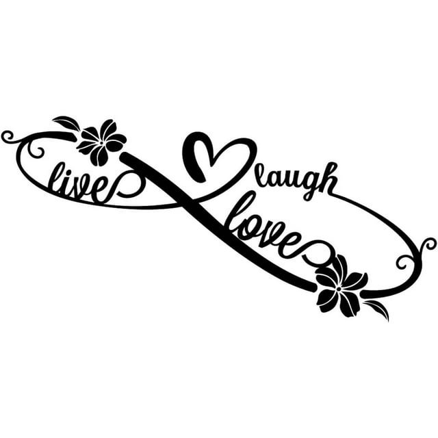 Infinite Loop Love Wall Decals Quotes Live Love Laugh Vinyl Wall ...