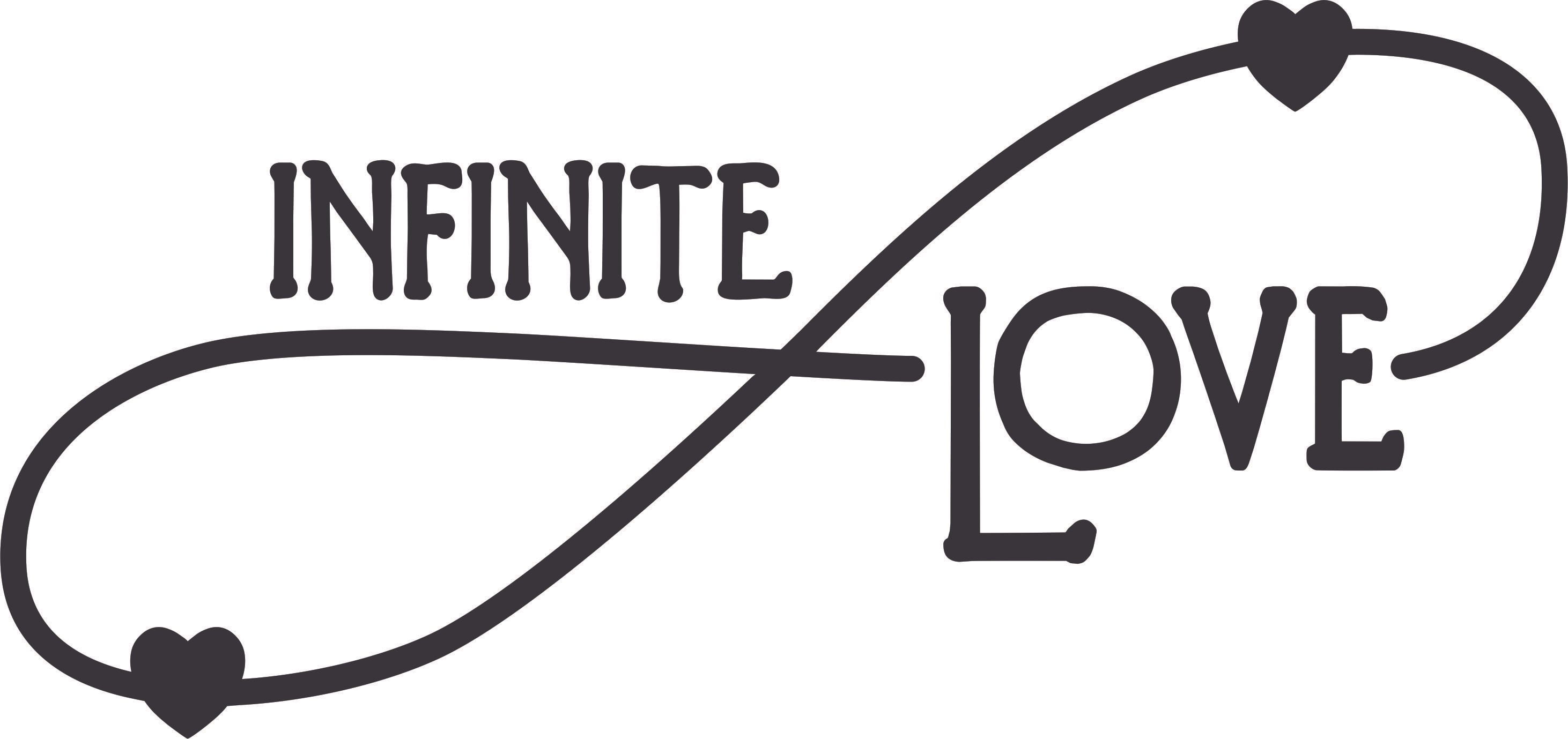 Infinite Love Infinity Sign Heart Customized Wall Decal - Custom Vinyl ...
