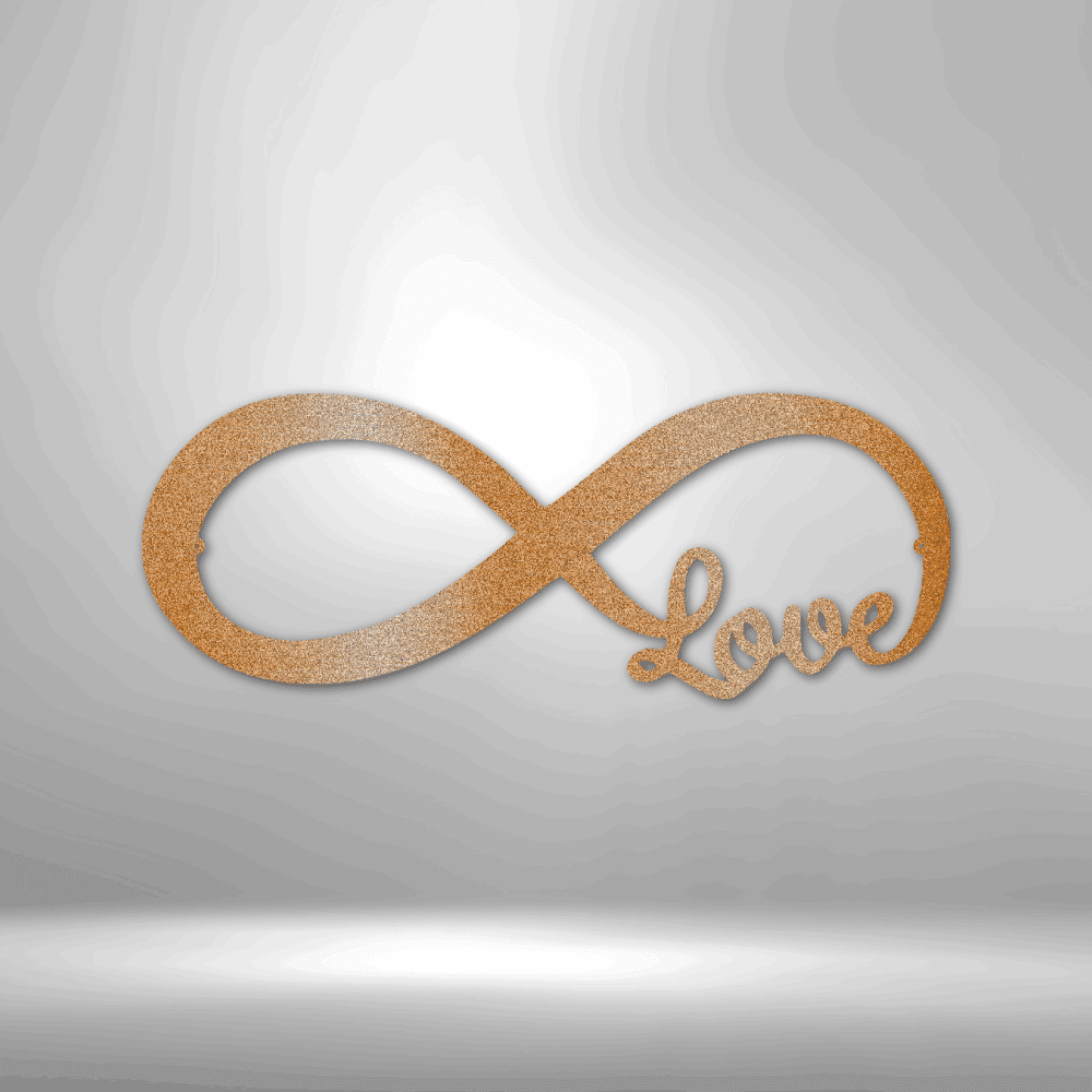 Infinite Love Steel Sign Laser Cut Powder Coated Home & Office Metal ...