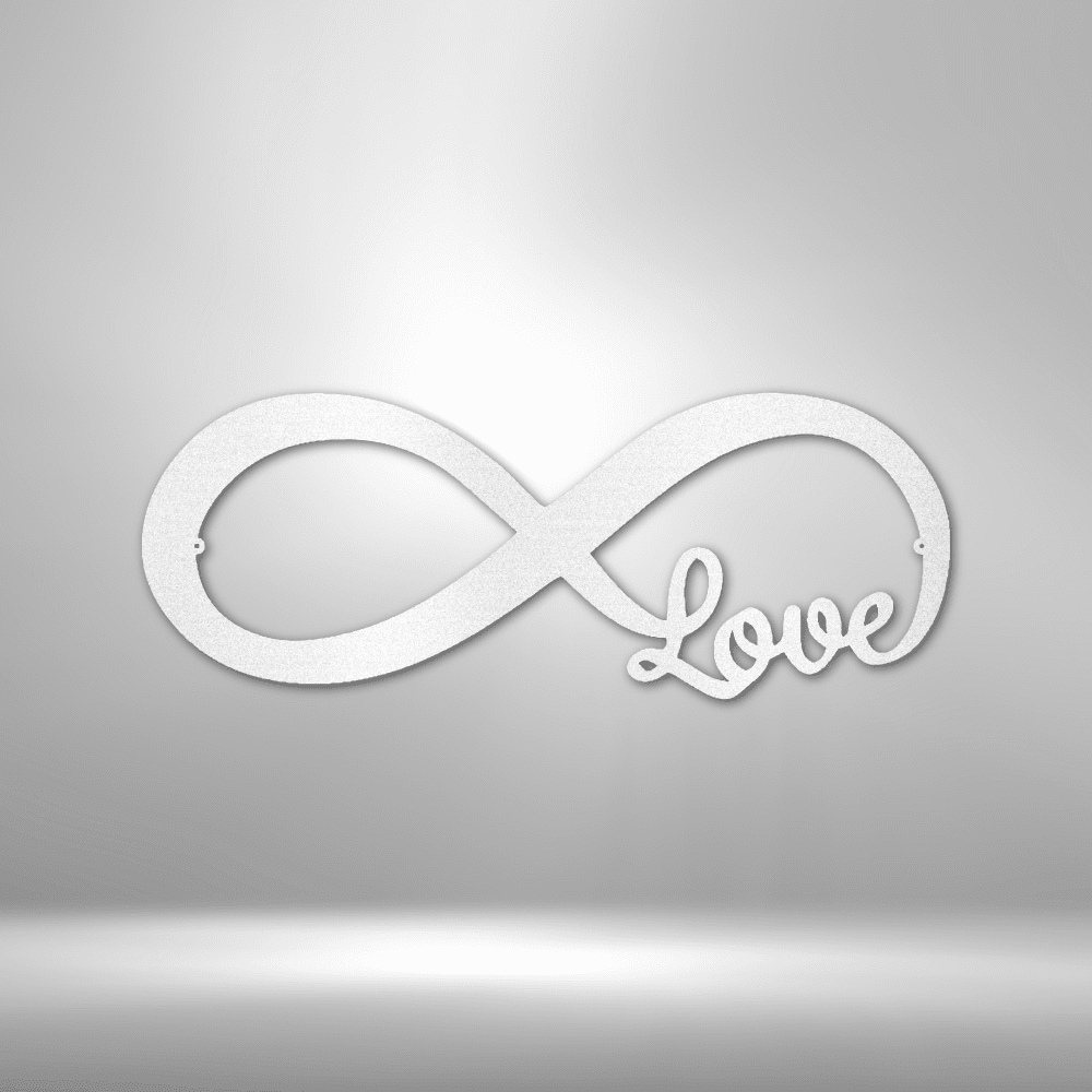 Infinite Love Steel Sign Laser Cut Powder Coated Home & Office Metal ...