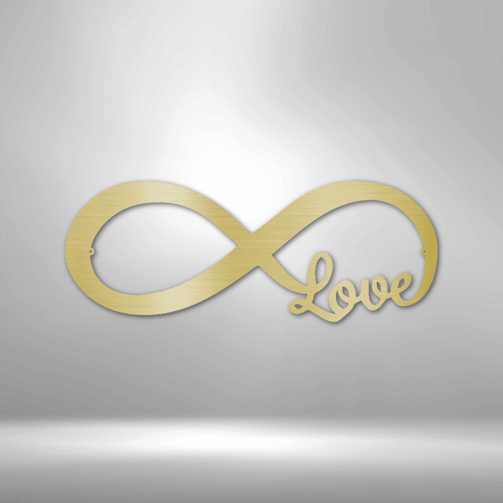 Infinite Love Steel Sign Laser Cut Powder Coated Home & Office Metal ...