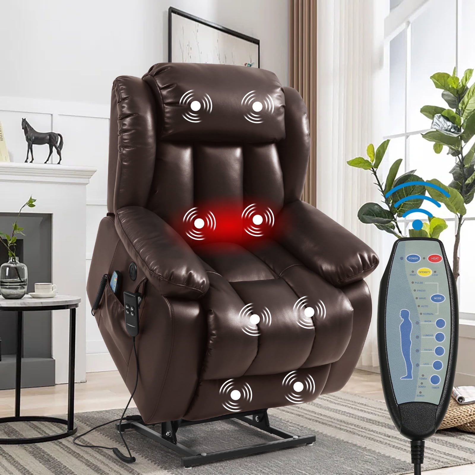 THLAND Infinite Position Power Lift Recliner Chair for the Elderly with ...