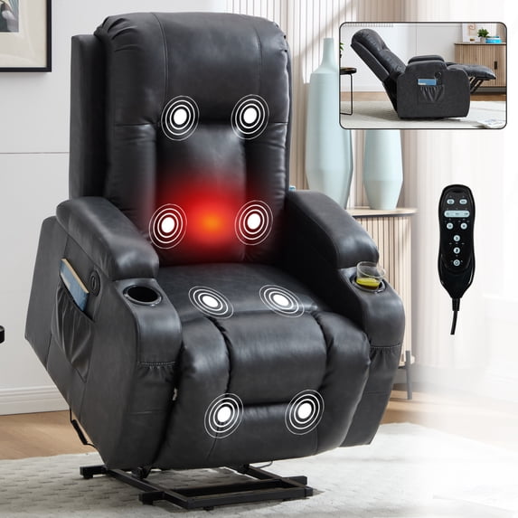 Infinite Position Single Motor Up to 350 LBS Power Lift Recliner Chair ...
