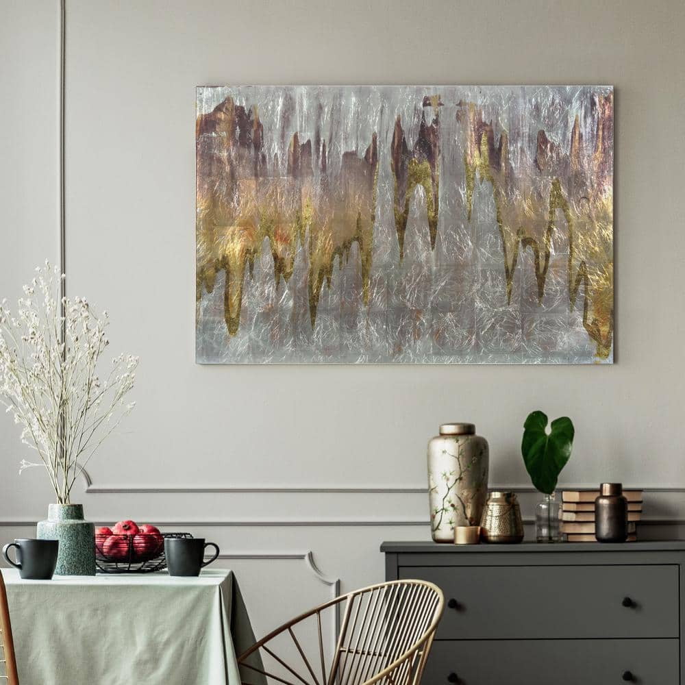 Infinite White Abstract Unframed Reverse Printed on Tempered Glass with ...