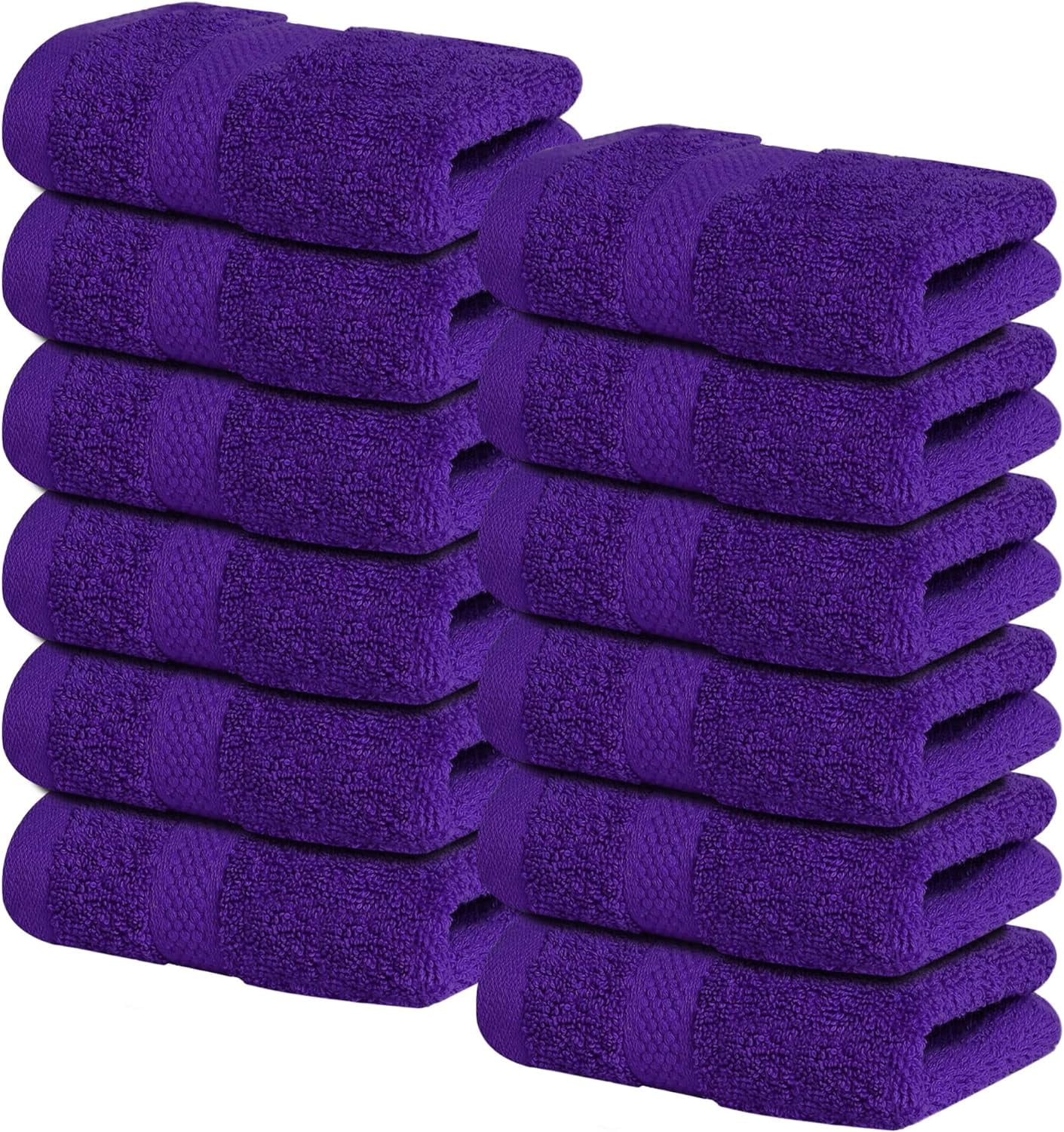 Infinitee Xclusives 12 Pack Premium Purple soft Wash Cloths and Face ...