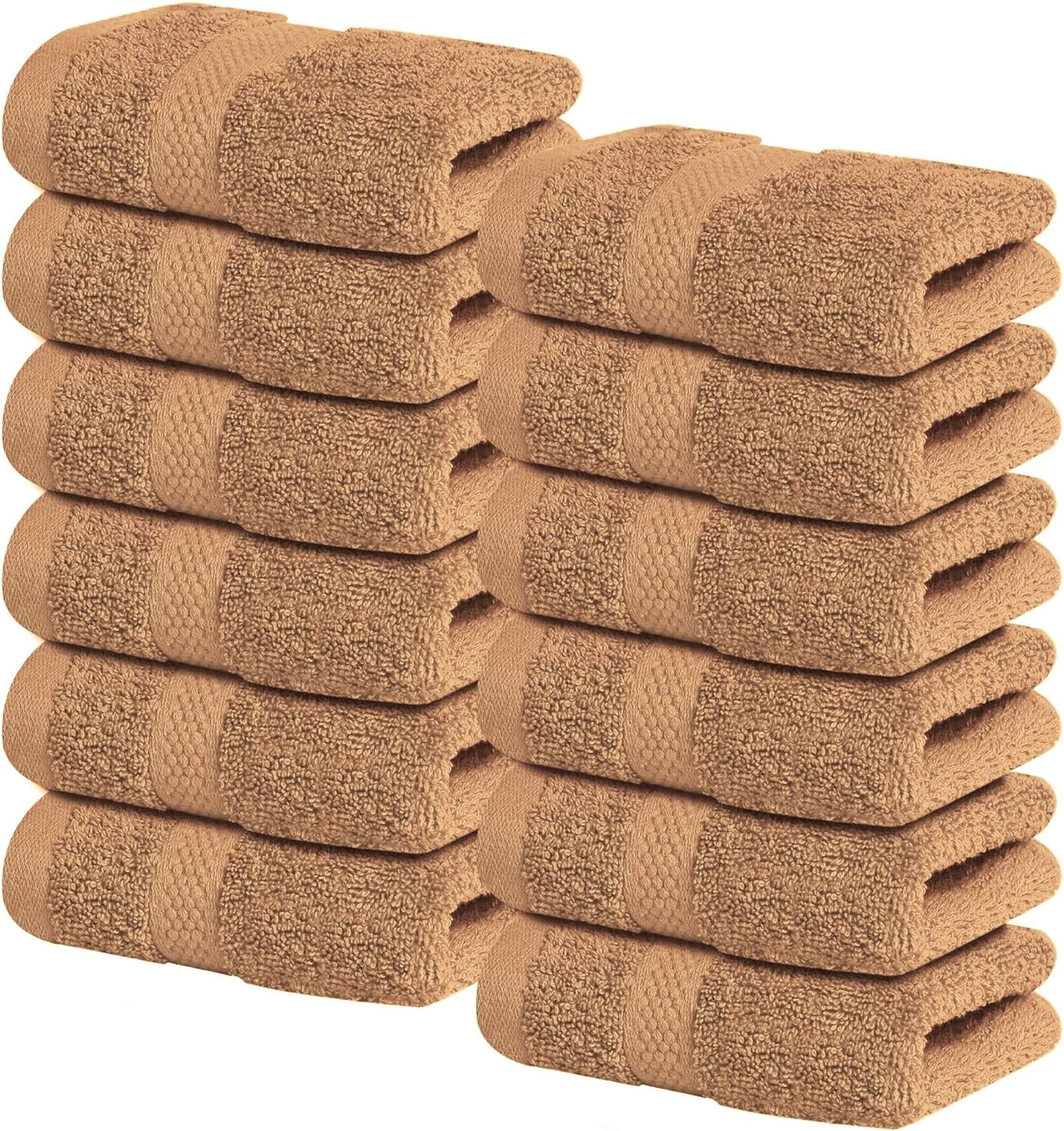 Infinitee Xclusives 12 Pack Premium Sand soft Wash Cloths and Face ...