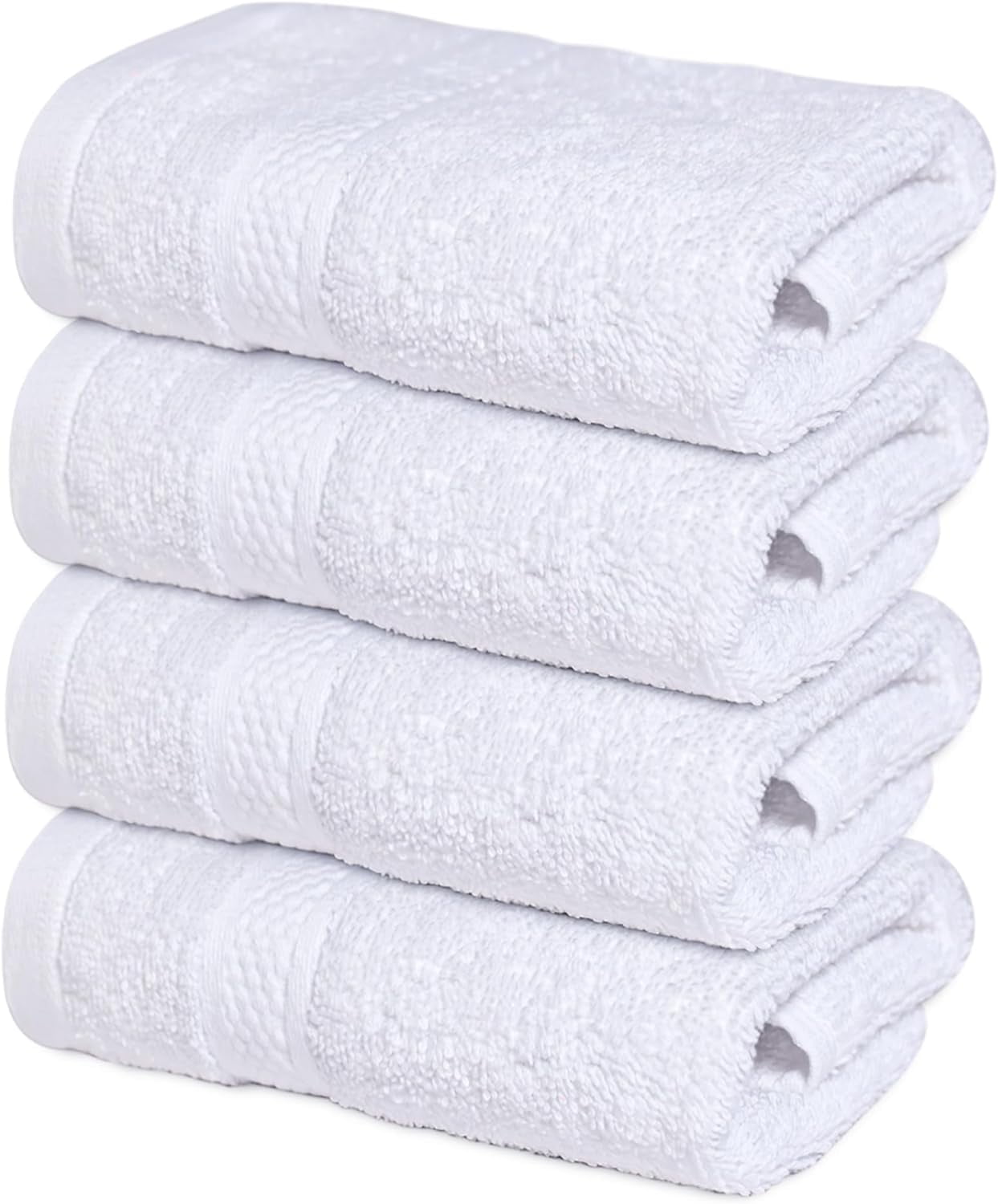 Infinitee Xclusives Bulk Pack of 4 Absorbent Bath Cloths, Premium White ...