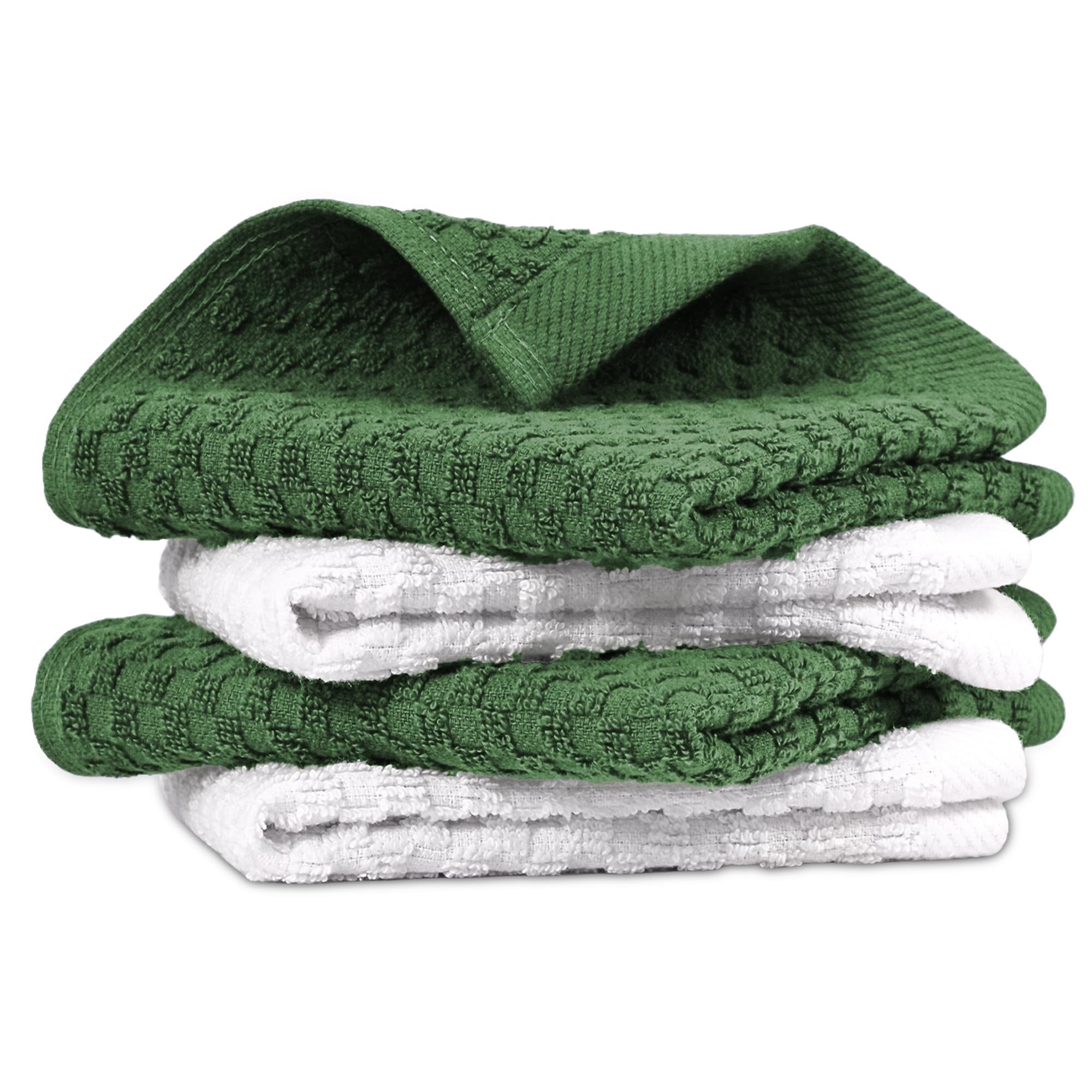 Infinitee Xclusives Premium Dish Cloth, Green, 13 x 13 inches, 100% ...