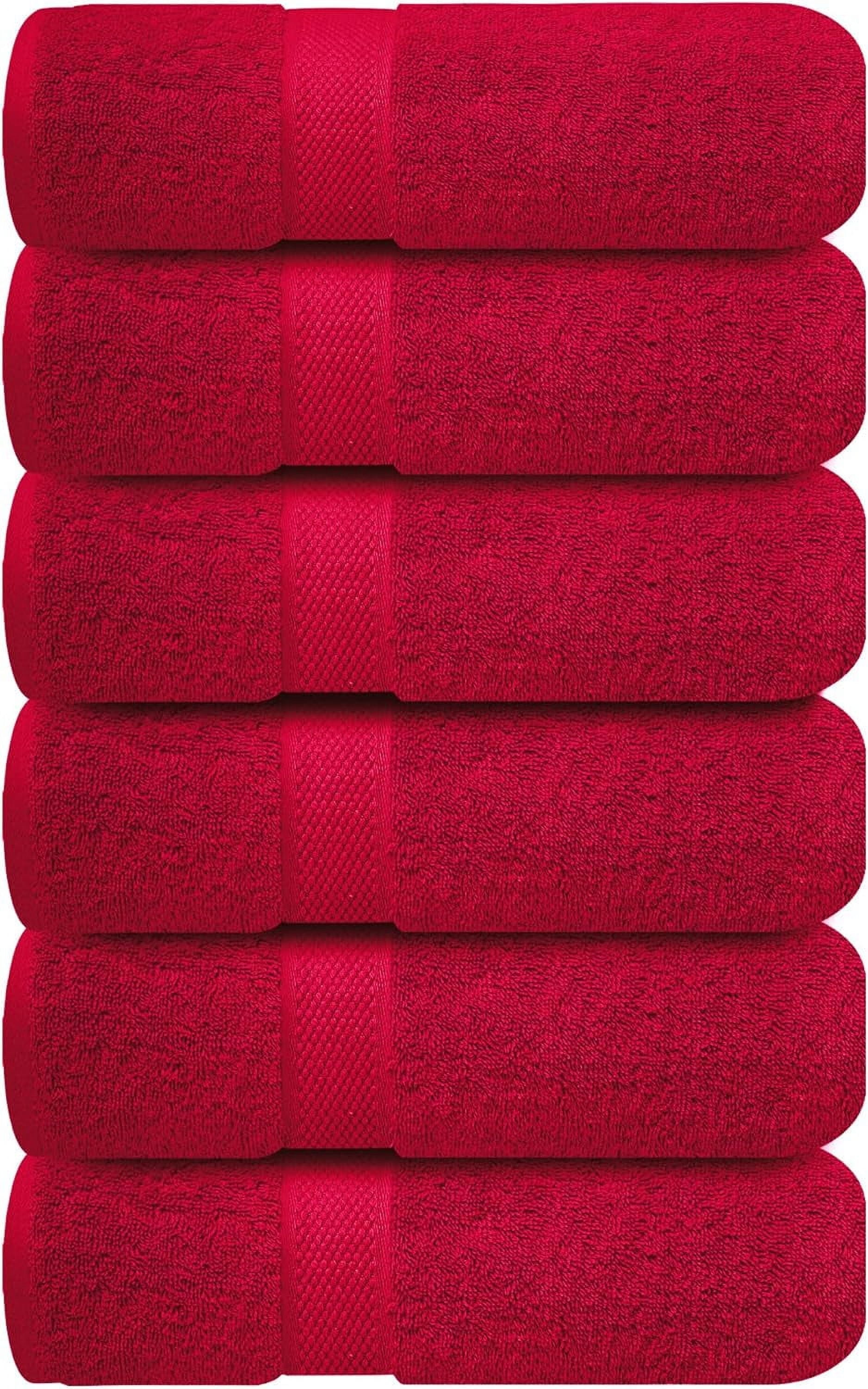 Infinitee Xclusives Premium Hand Towels - 100% Cotton - Red Hand Towels ...