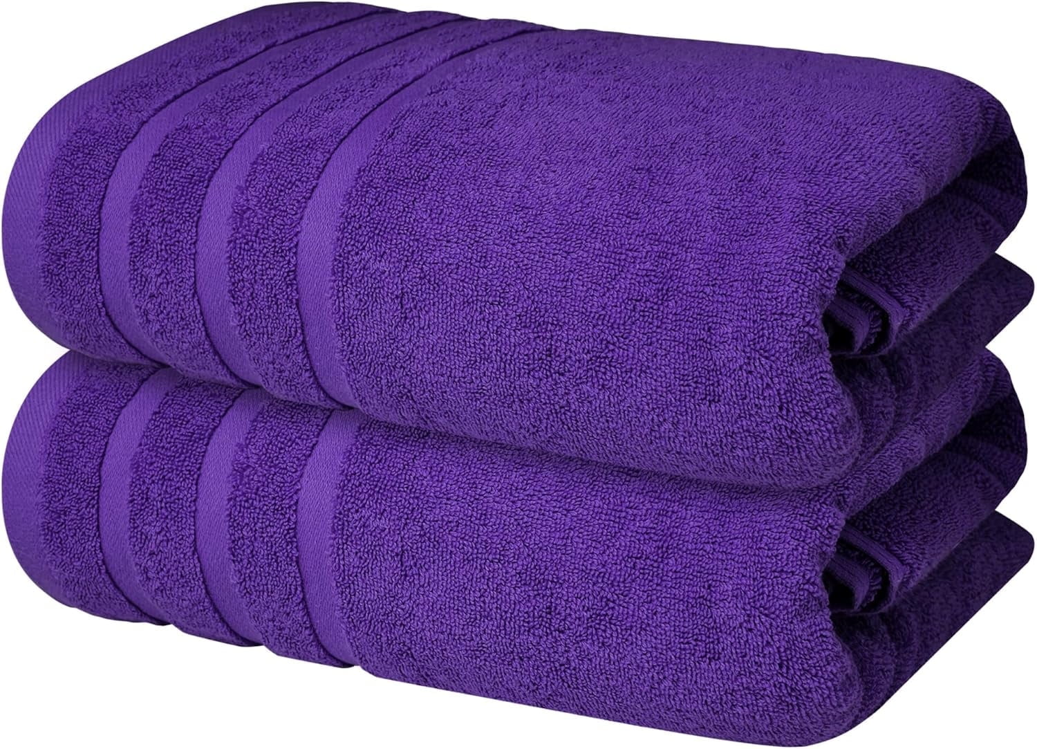 Infinitee Xclusives Premium Profound Purple Bath Towels - Pack of 2 ...