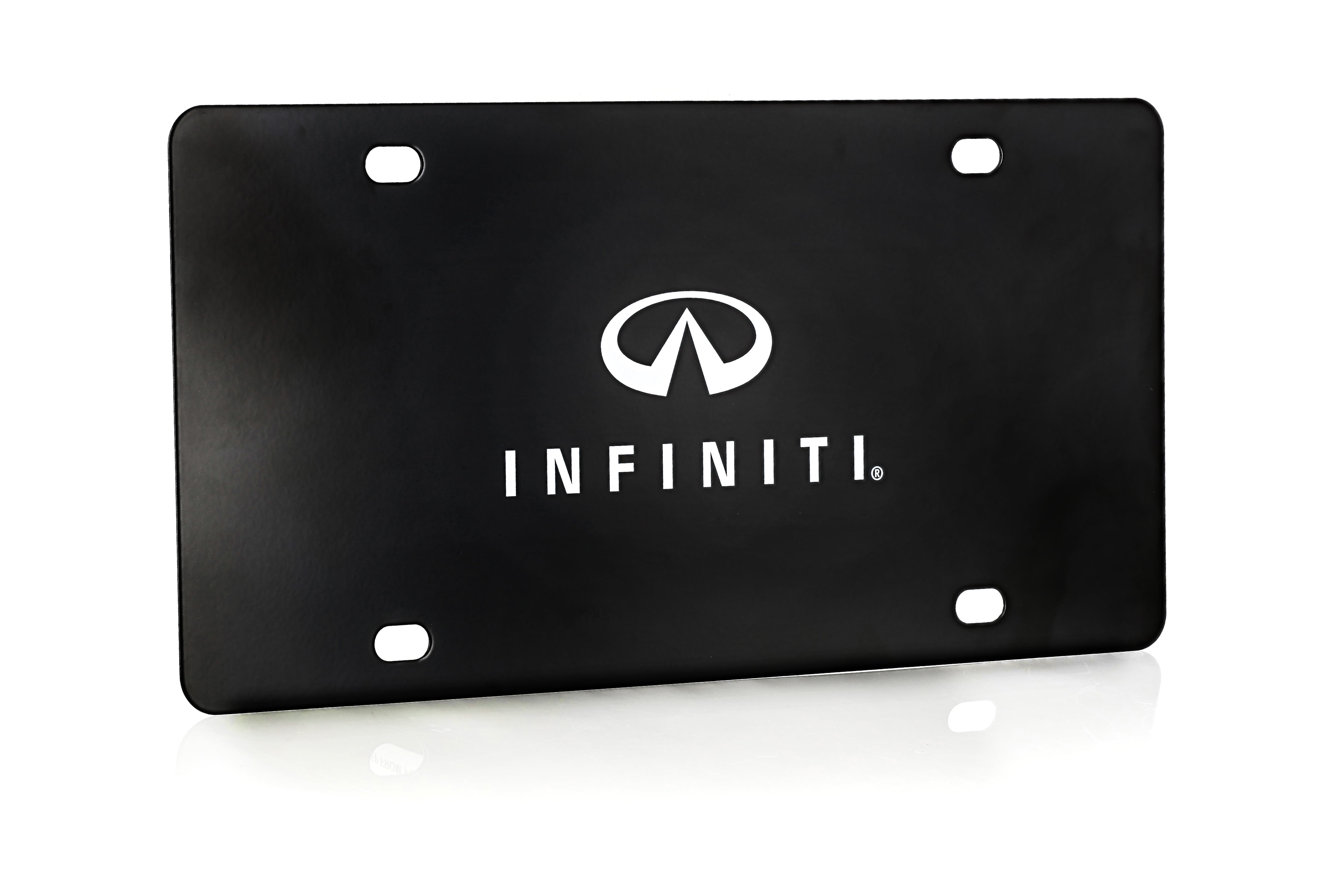 Infiniti Black Powder Coated Vanity License Plate Featuring Infinti ...