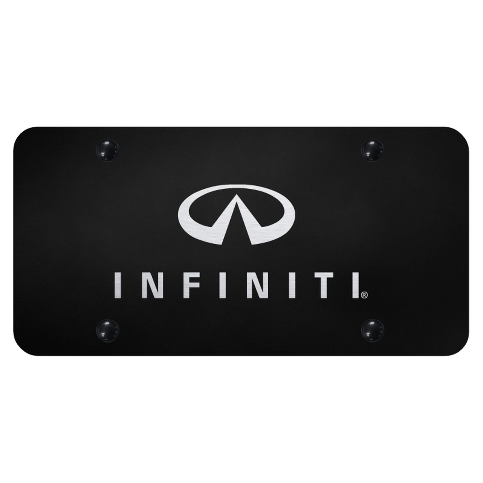 Au-TOMOTIVE GOLD Infiniti Laser Etched Logo License Plate, Black Powder ...