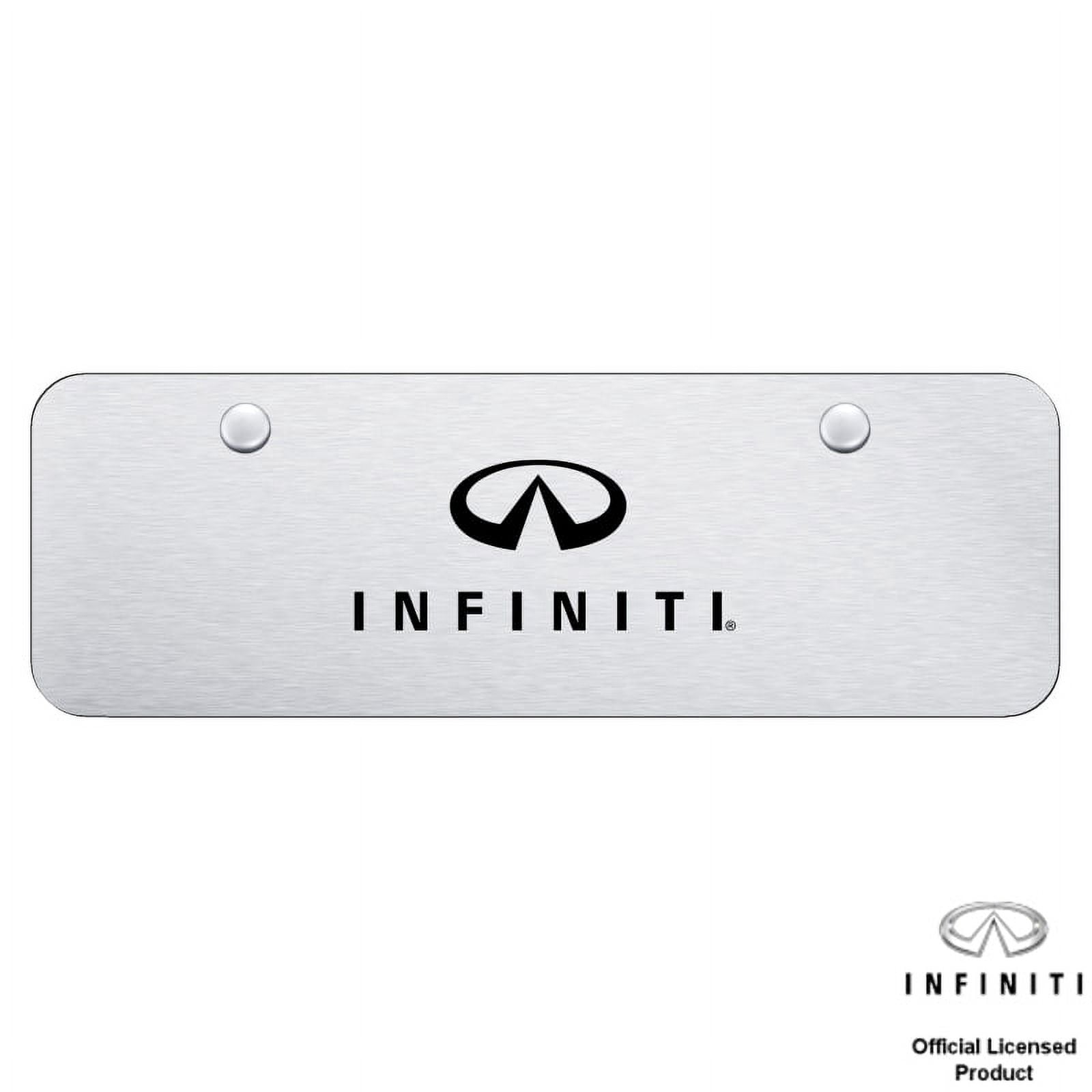 Infiniti Laser Etched Logo Mini License Plate (Brushed Chrome ...