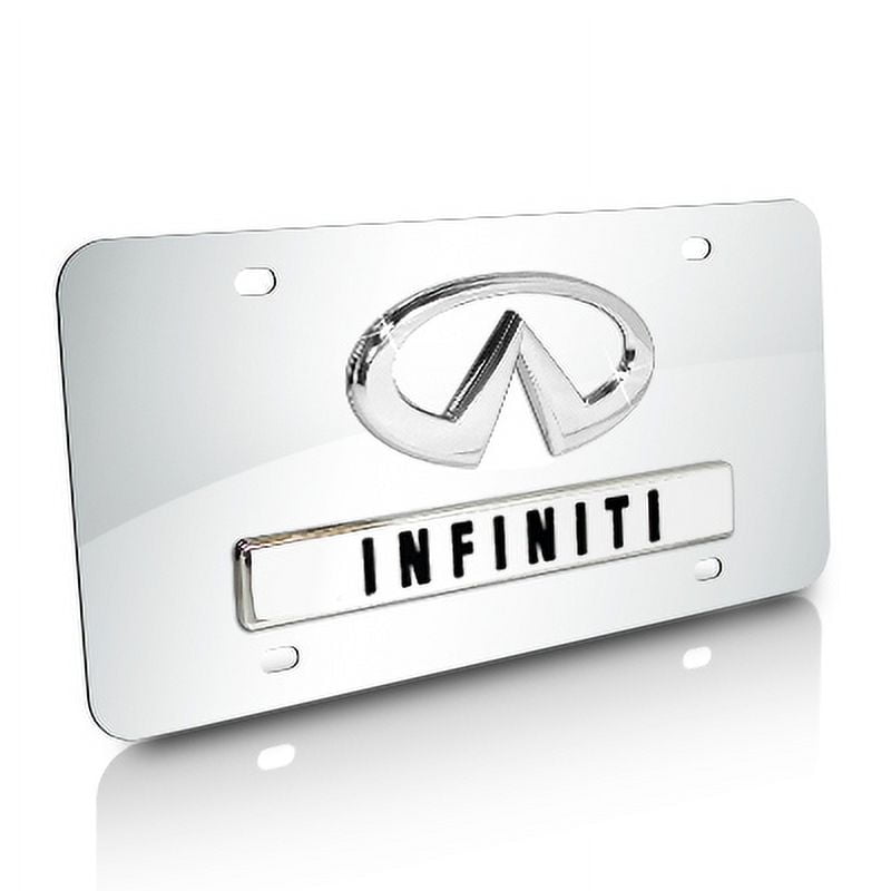 Infiniti Logo and Name on Chrome Steel License Plate - Walmart.com