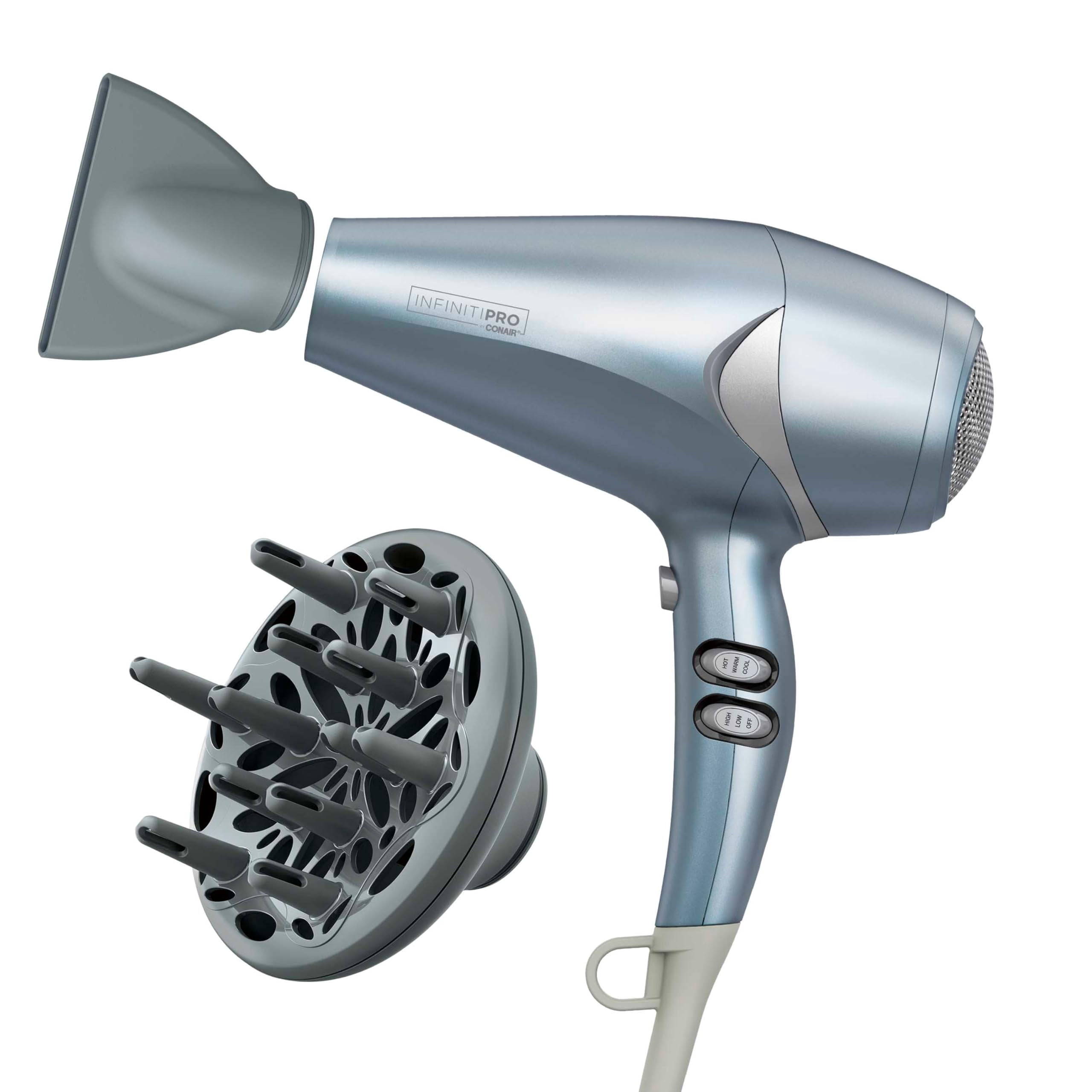Infiniti PRO CONAIR Hair Dryer with Diffuser and Concentrator, 1875W ...