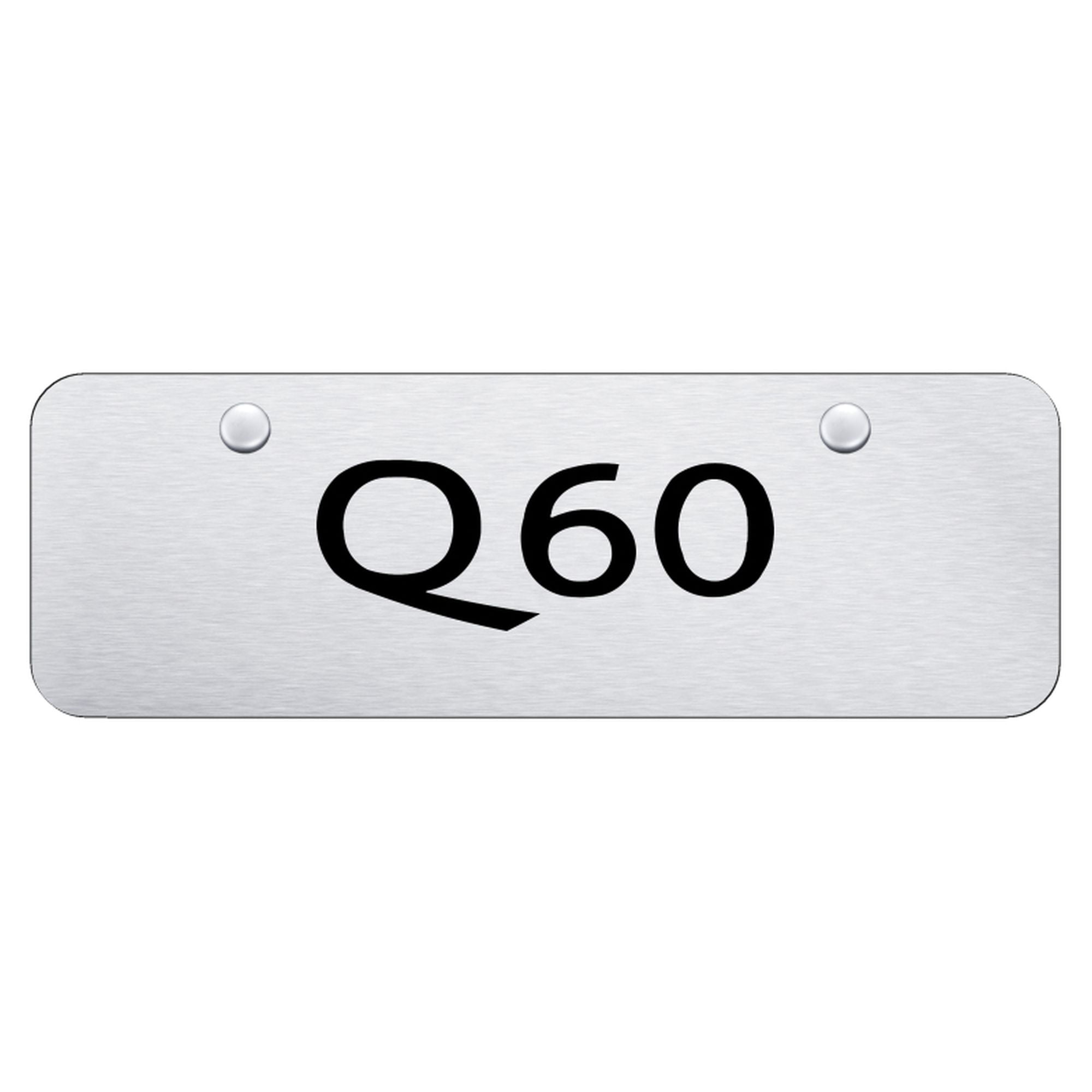 Infiniti Q60 Laser Etched Logo Mini License Plate (Brushed Chrome ...
