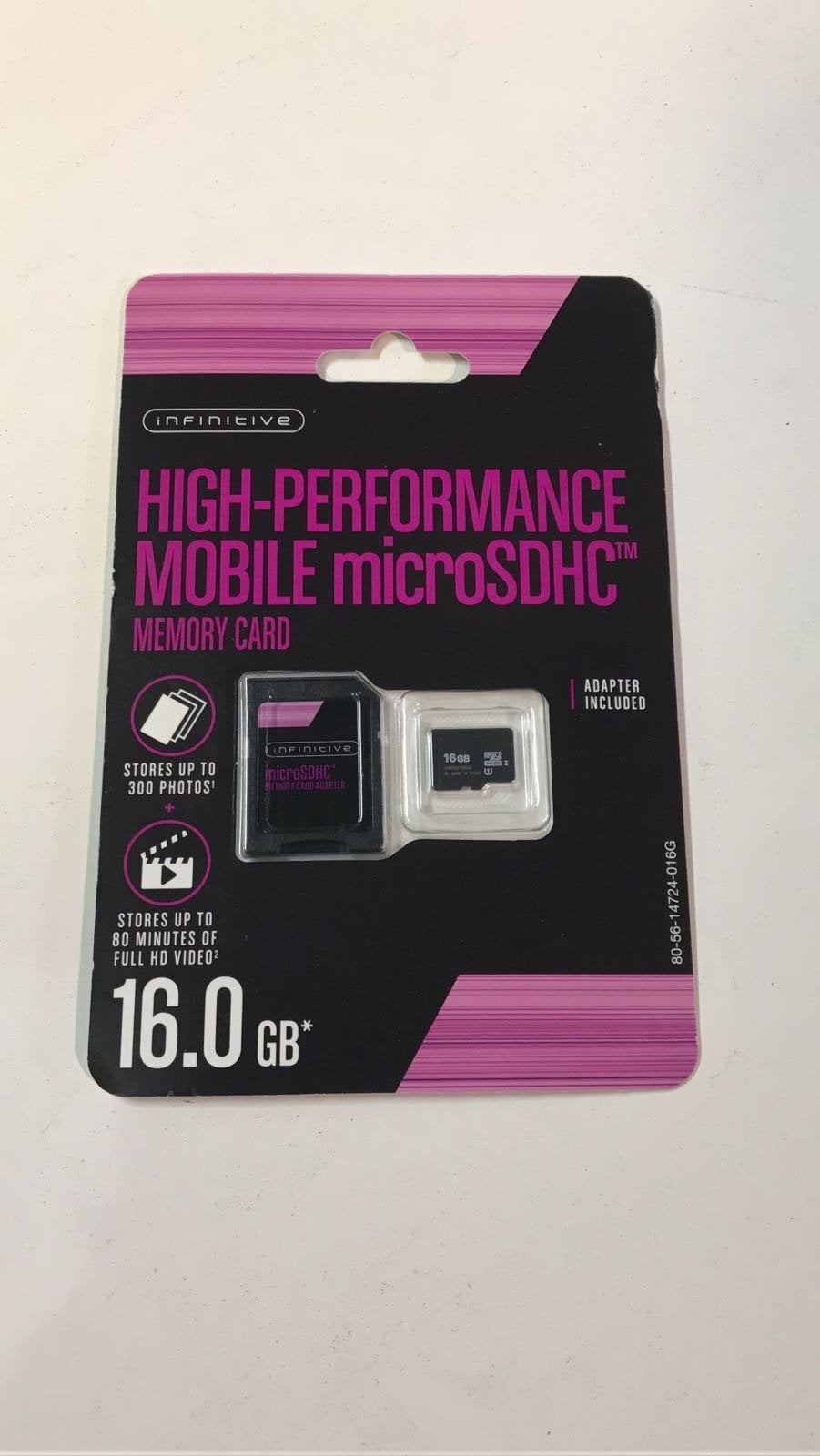 Infinitive High Performance Mobile microSDHC Memory Card, 16GB ...