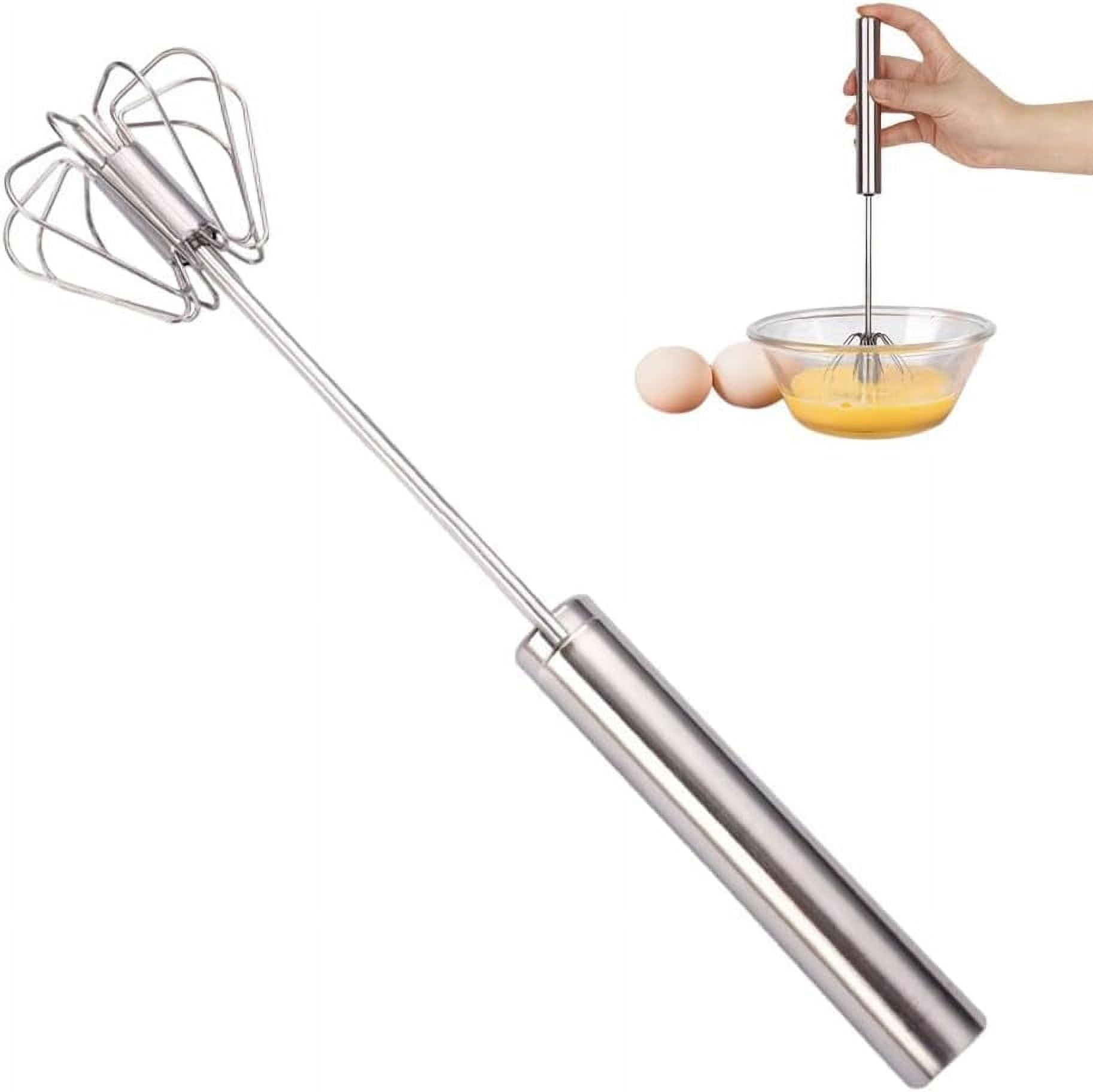 Infinitne Stainless Steel Semi-Automatic Whisk, Whizzy Whisk Hand Push ...