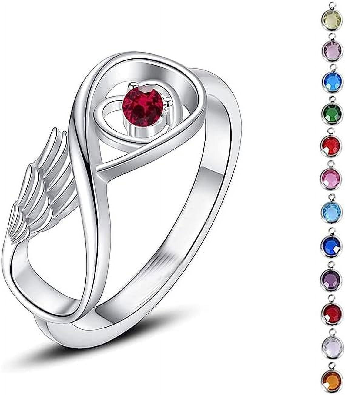 Infinity 12 Birthstone Mini Ring Hold Loved Ones Ashes Cremation Urn ...