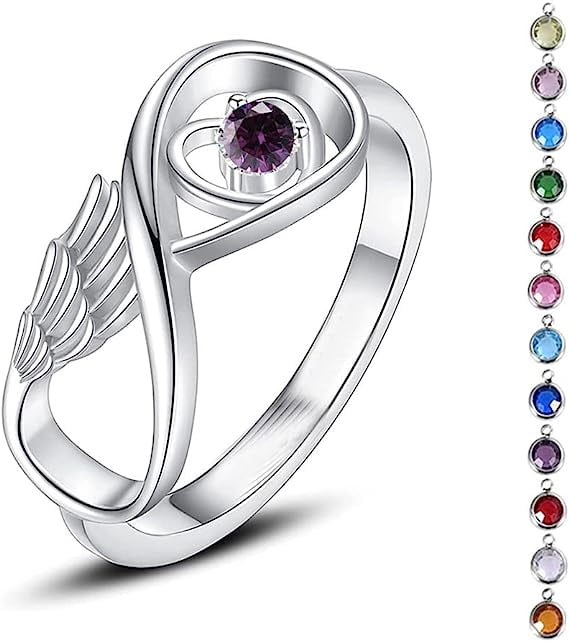 Infinity 12 Birthstone Mini Ring Hold Loved Ones Ashes Cremation Urn ...