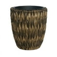 Infinity 15" Round Brown Plastic Twisted Banana Leaf Planter - Walmart.com