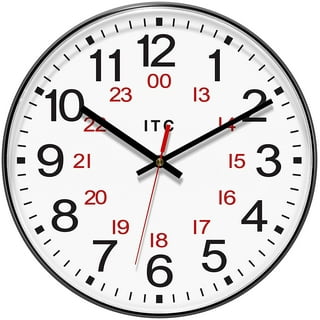 Decmode Contemporary 12 Inch Stainless Steel Round Wall Clock - Walmart.com