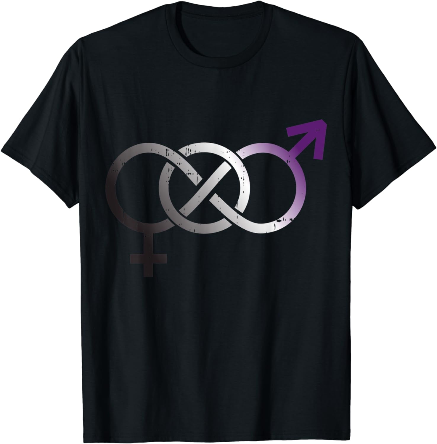 Infinity Ace Asexual Pride Flag LGBTQ Cool LGBT Ally Gift T-Shirt ...