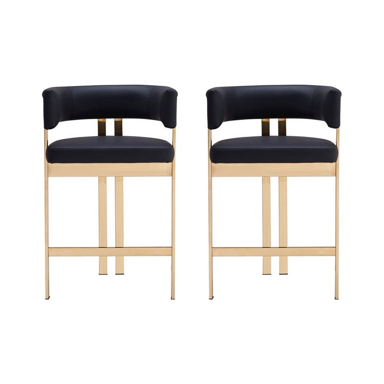 Infinity BSCL2BK Set Of 2 Luxurious Faux Bar Stools - Walmart.com