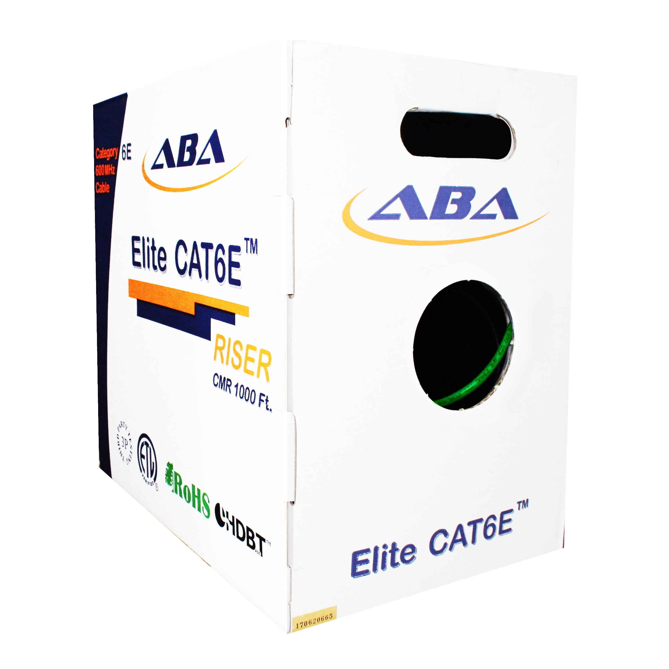 Infinity Cable Cat6e CMR Riser 600MHz UTP, 24AWG, Solid, Bare Copper ...