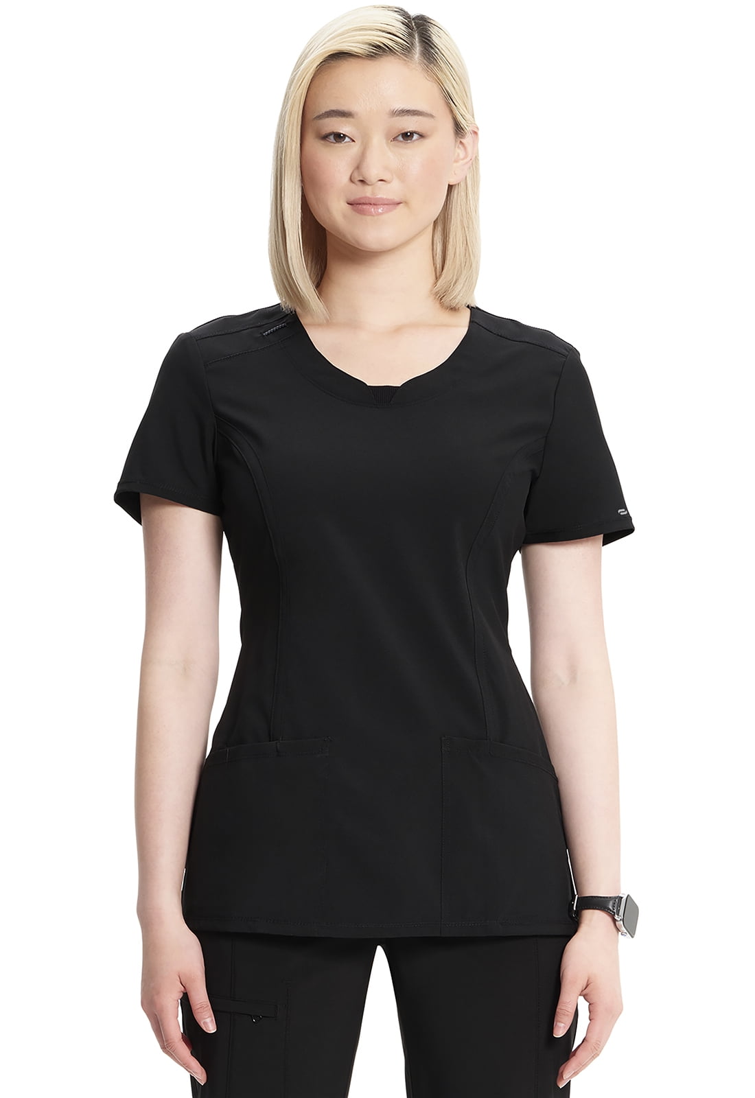 Cherokee Infinity Women's Round Neck Scrubs Top 2624A with Ample Pocket ...