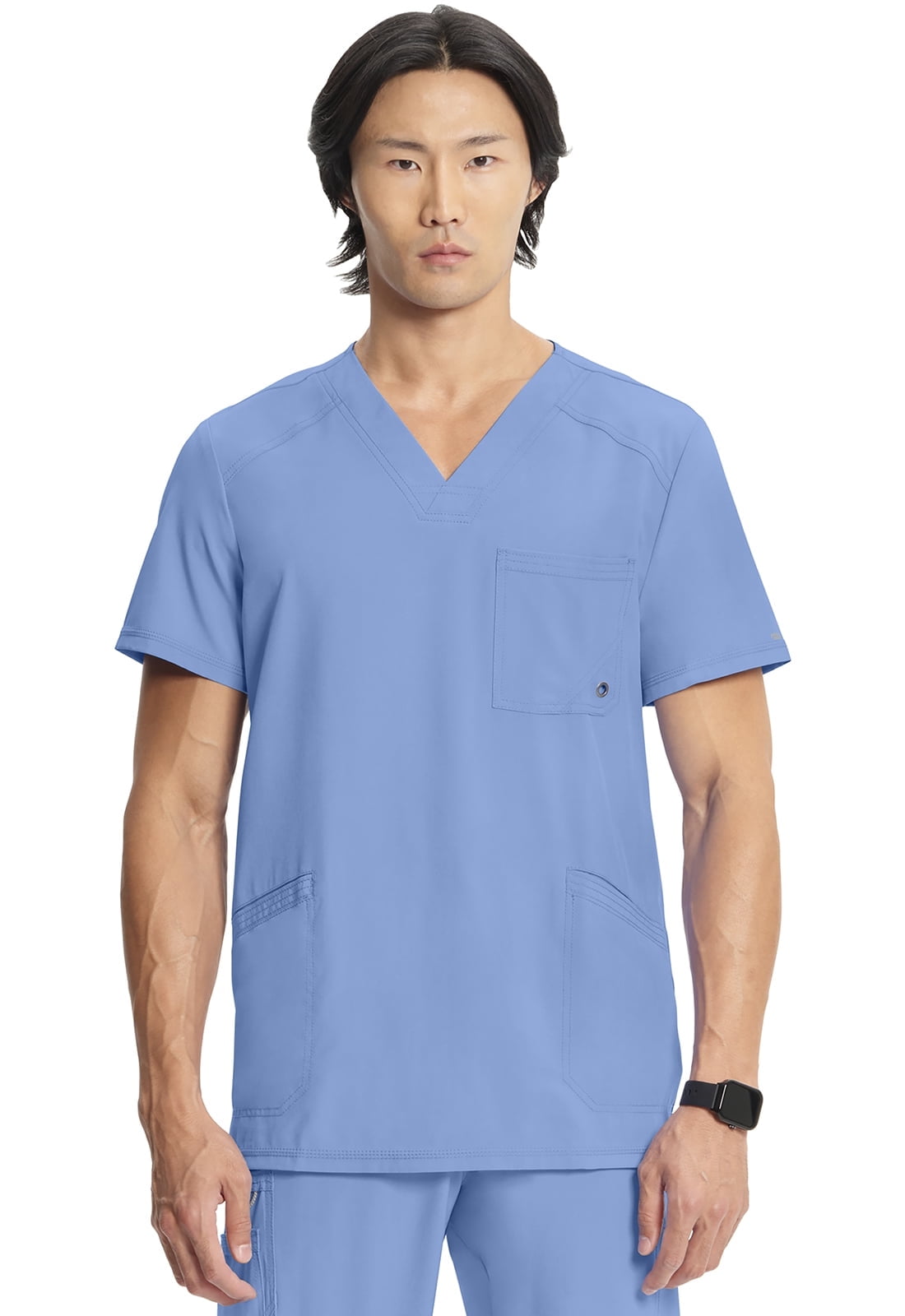 Infinity Cherokee V- Neck Men's Scrub Top with Rib Knit Back Panels ...