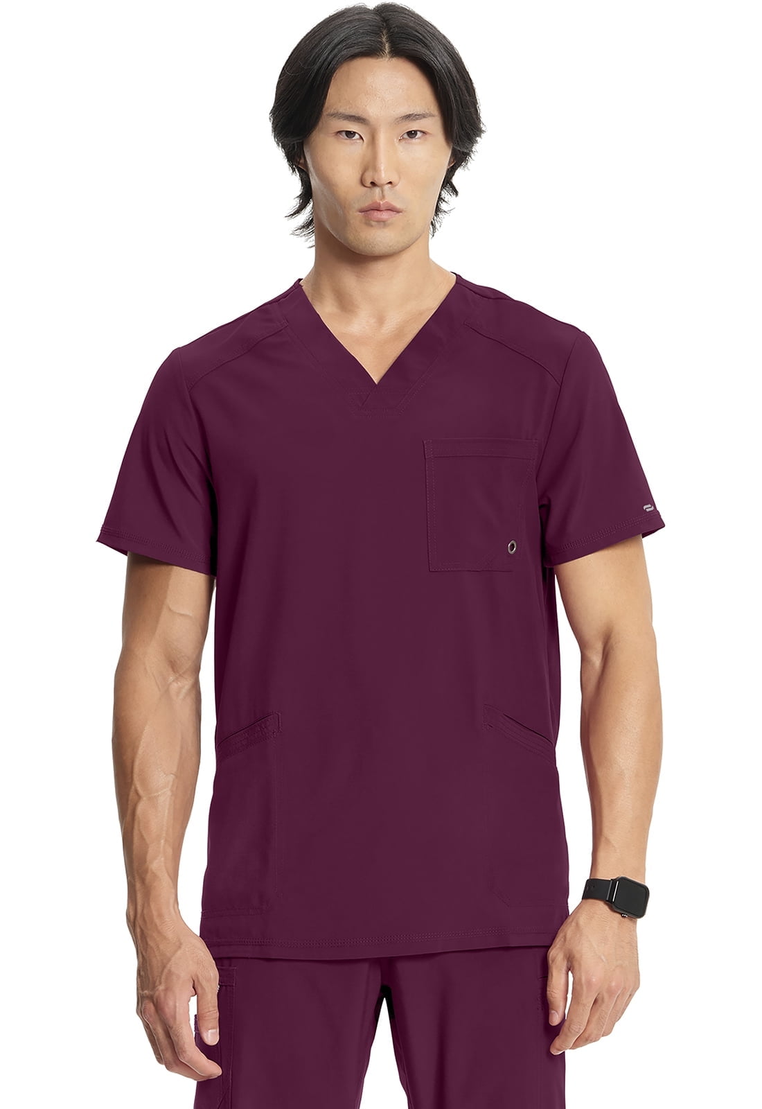 Infinity Cherokee V- Neck Men's Scrub Top with Rib Knit Back Panels ...