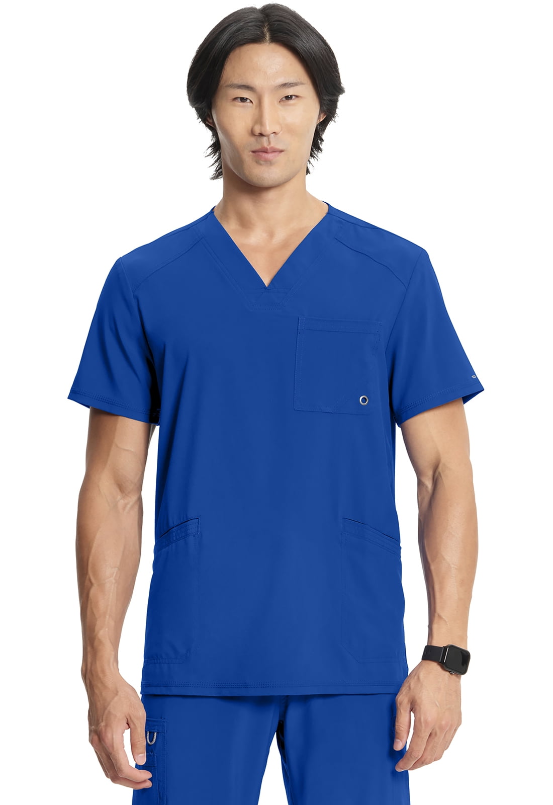 Infinity Cherokee V- Neck Men's Scrub Top with Rib Knit Back Panels ...