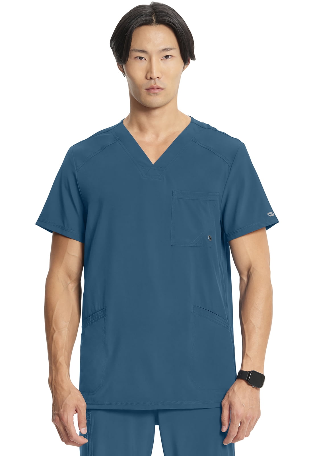 Infinity Cherokee V- Neck Men's Scrub Top with Rib Knit Back Panels ...