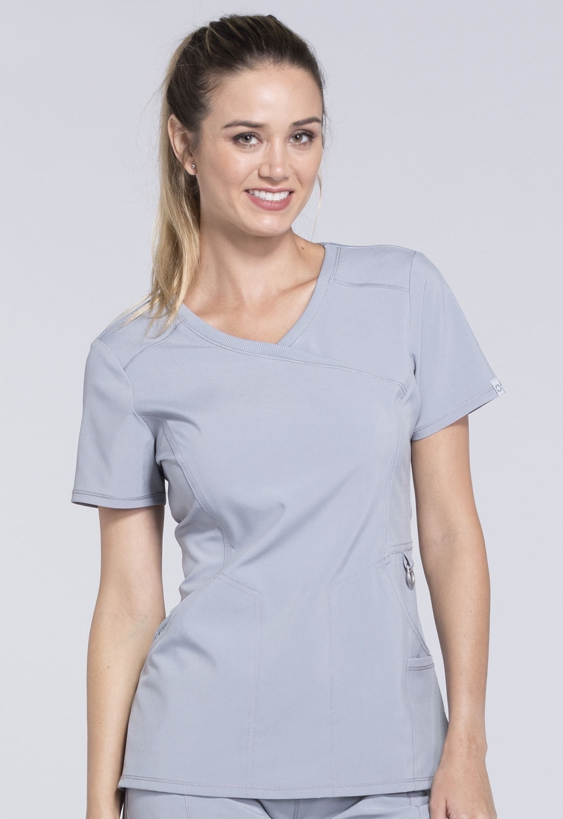 Infinity Cherokee Women Nurse Scrubs Top Mock Wrap with 2 Pockets ...
