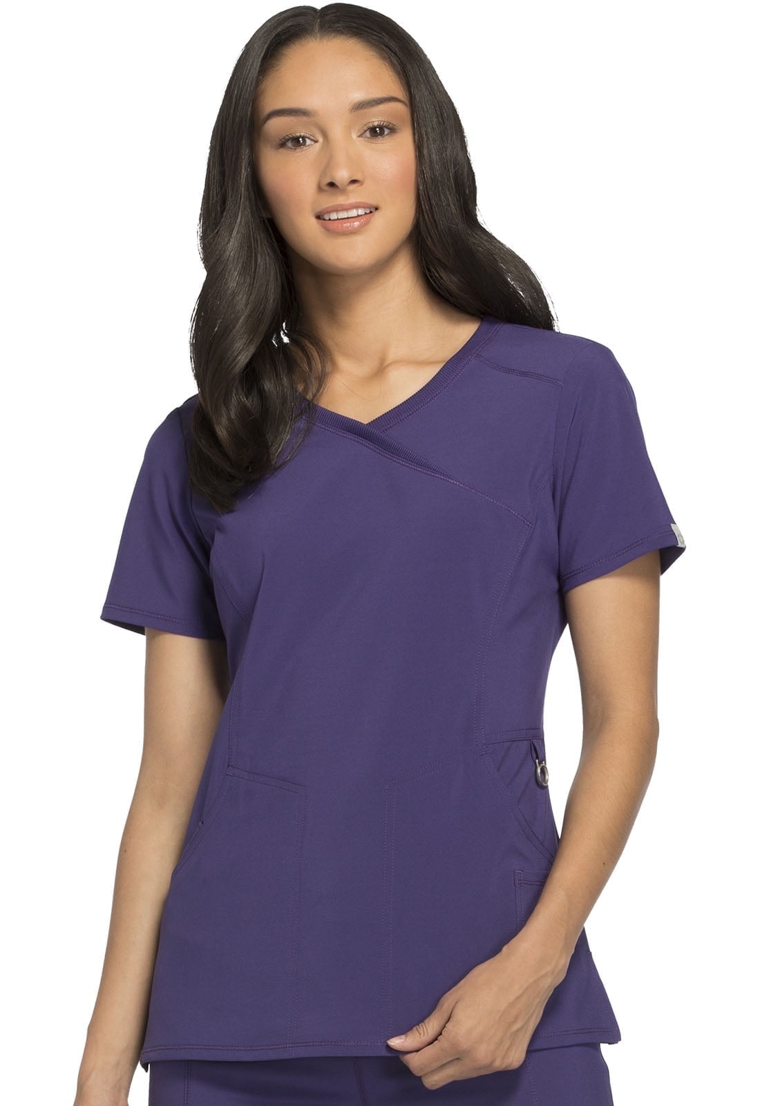 Infinity Cherokee Women Nurse Scrubs Top Mock Wrap with 2 Pockets ...