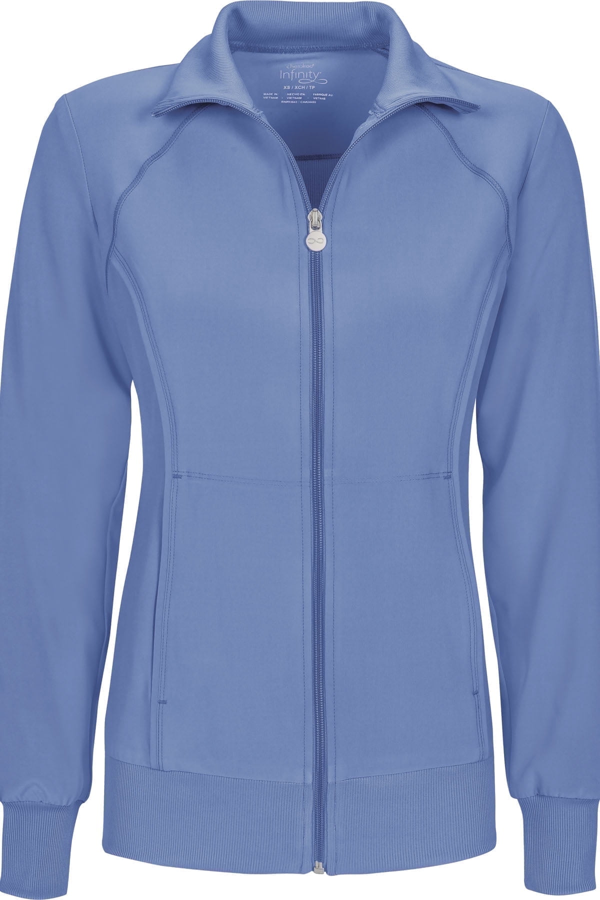 Infinity Cherokee Zip Front Scrub Jackets for Women, 4-Way Stretch ...