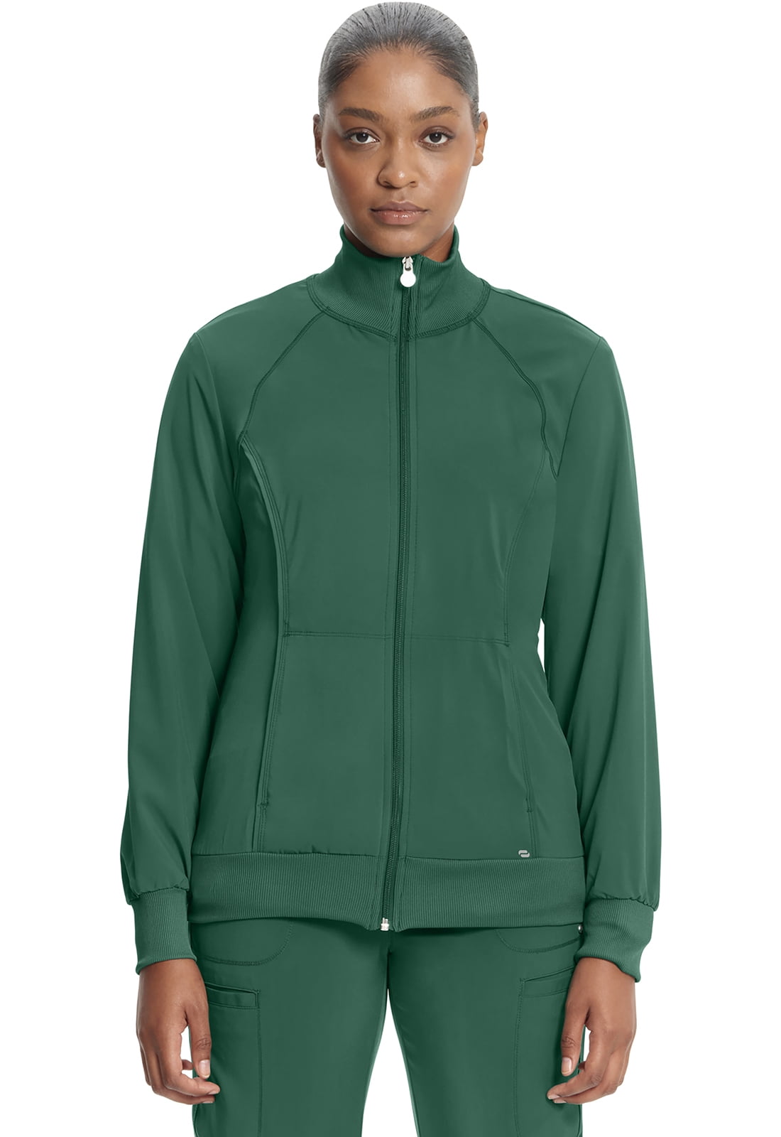 Infinity Cherokee Zip Front Scrub Jackets for Women, 4-Way Stretch ...