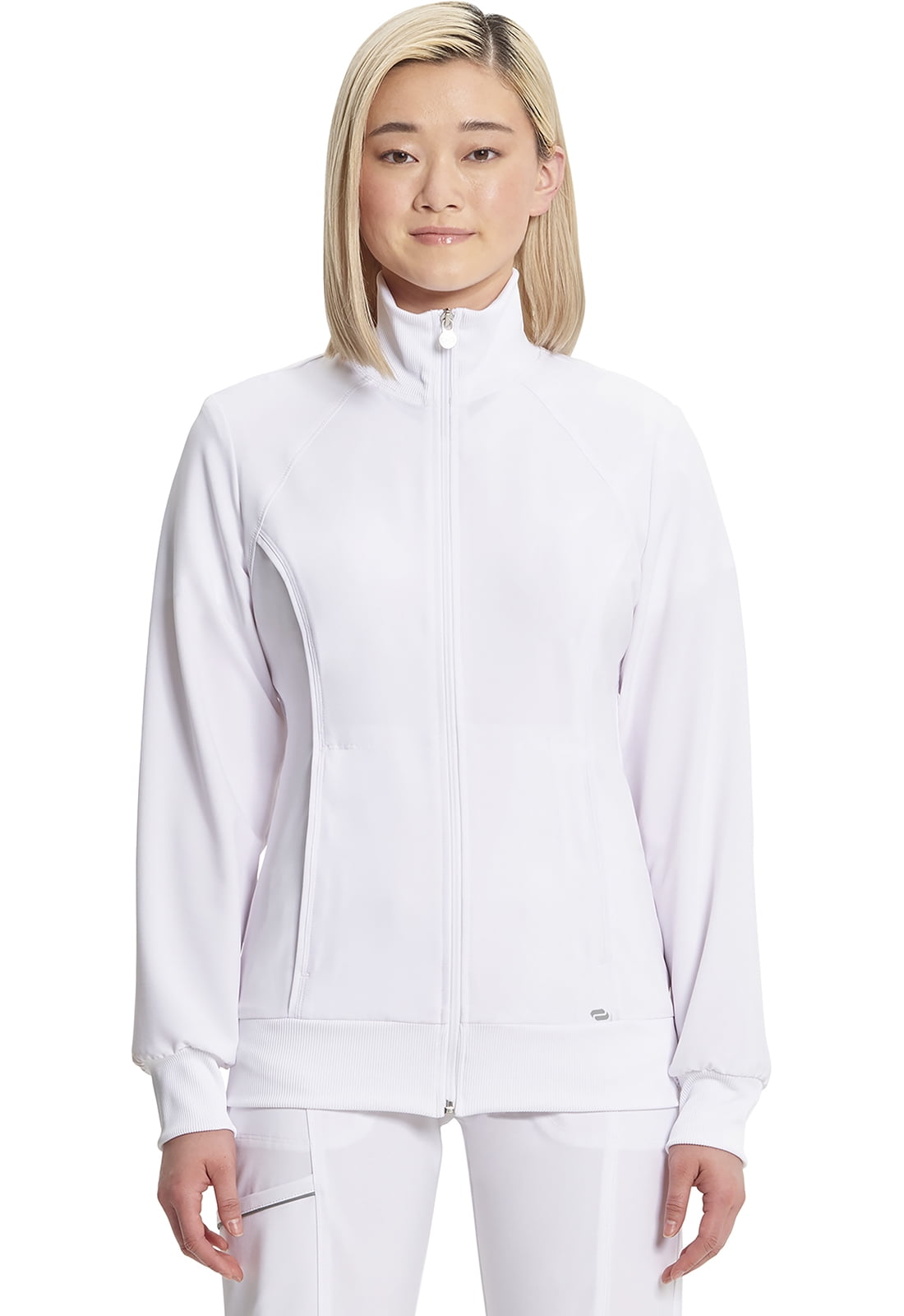 Infinity Cherokee Zip Front Scrub Jackets for Women, 4-Way Stretch ...