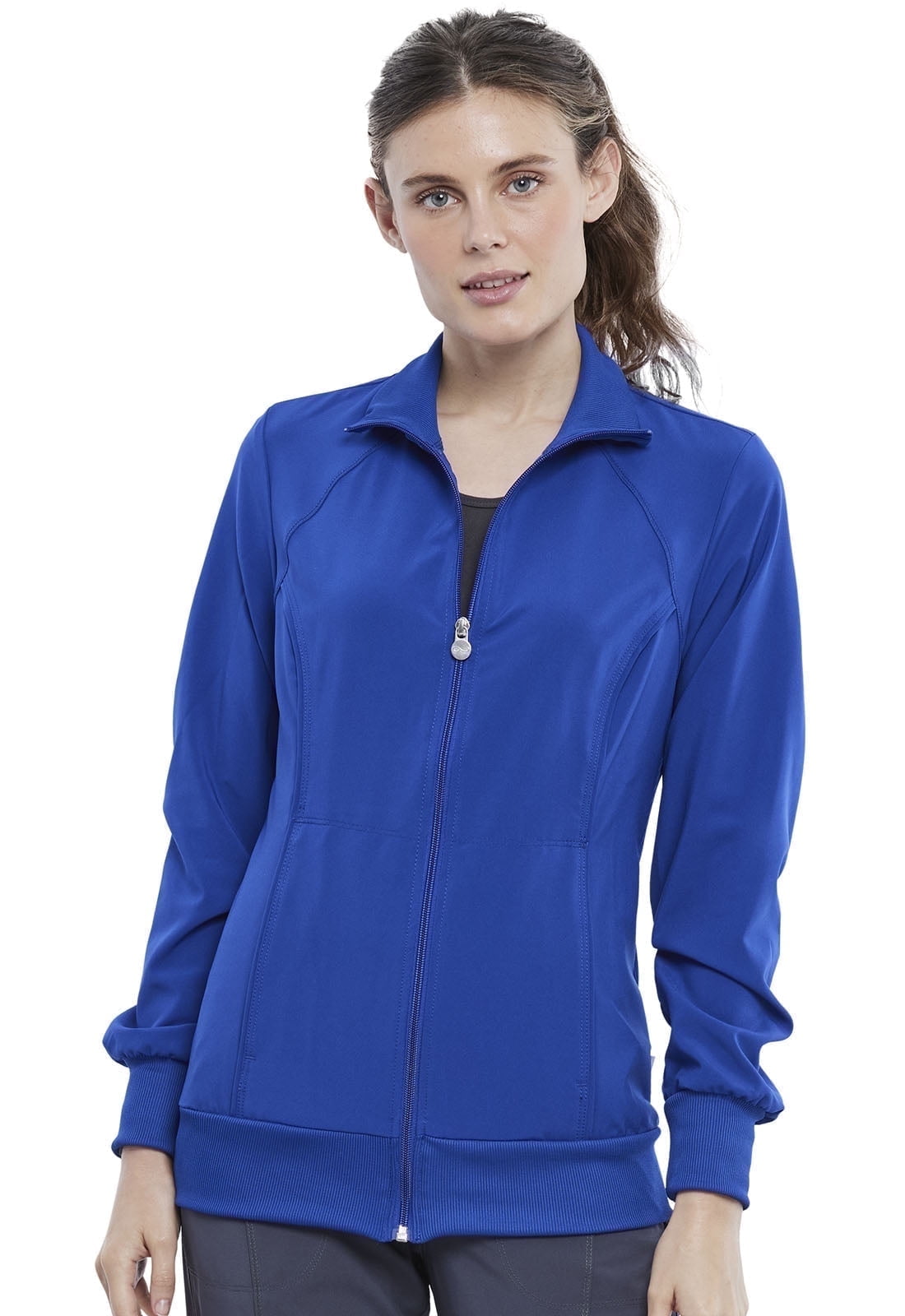 Infinity Cherokee Zip Front Scrub Jackets for Women, 4-Way Stretch ...