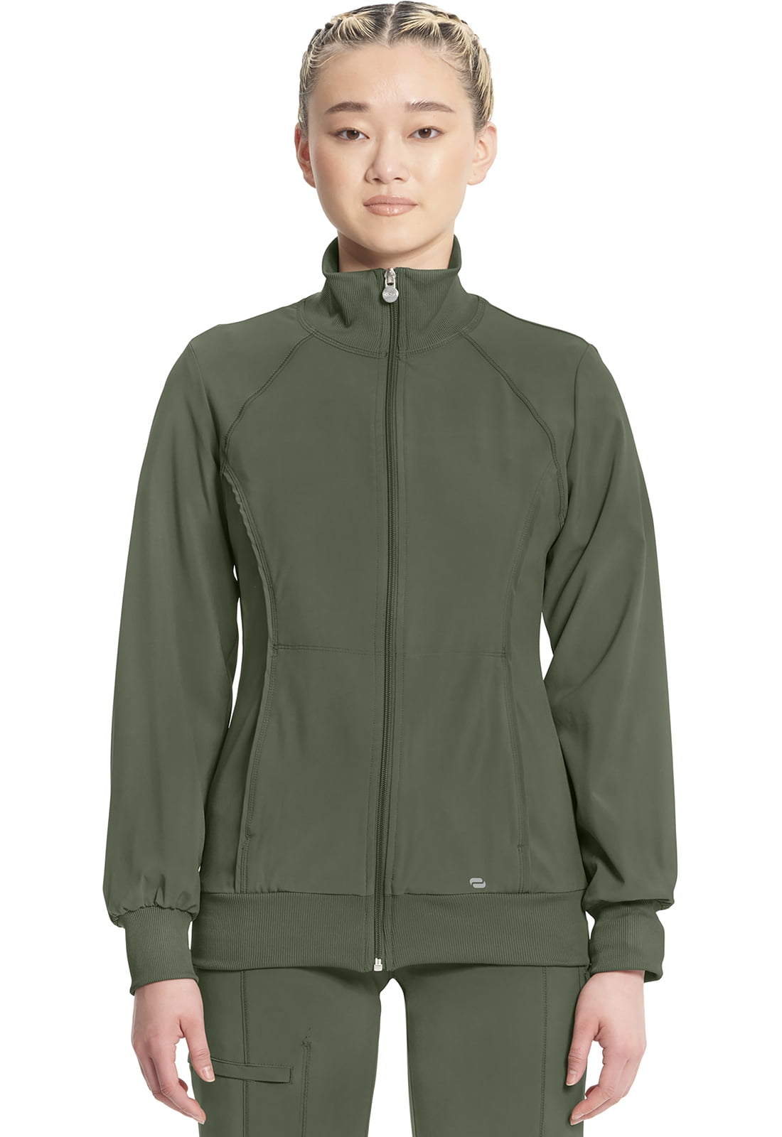 Infinity Cherokee Zip Front Scrub Jackets for Women, 4-Way Stretch ...