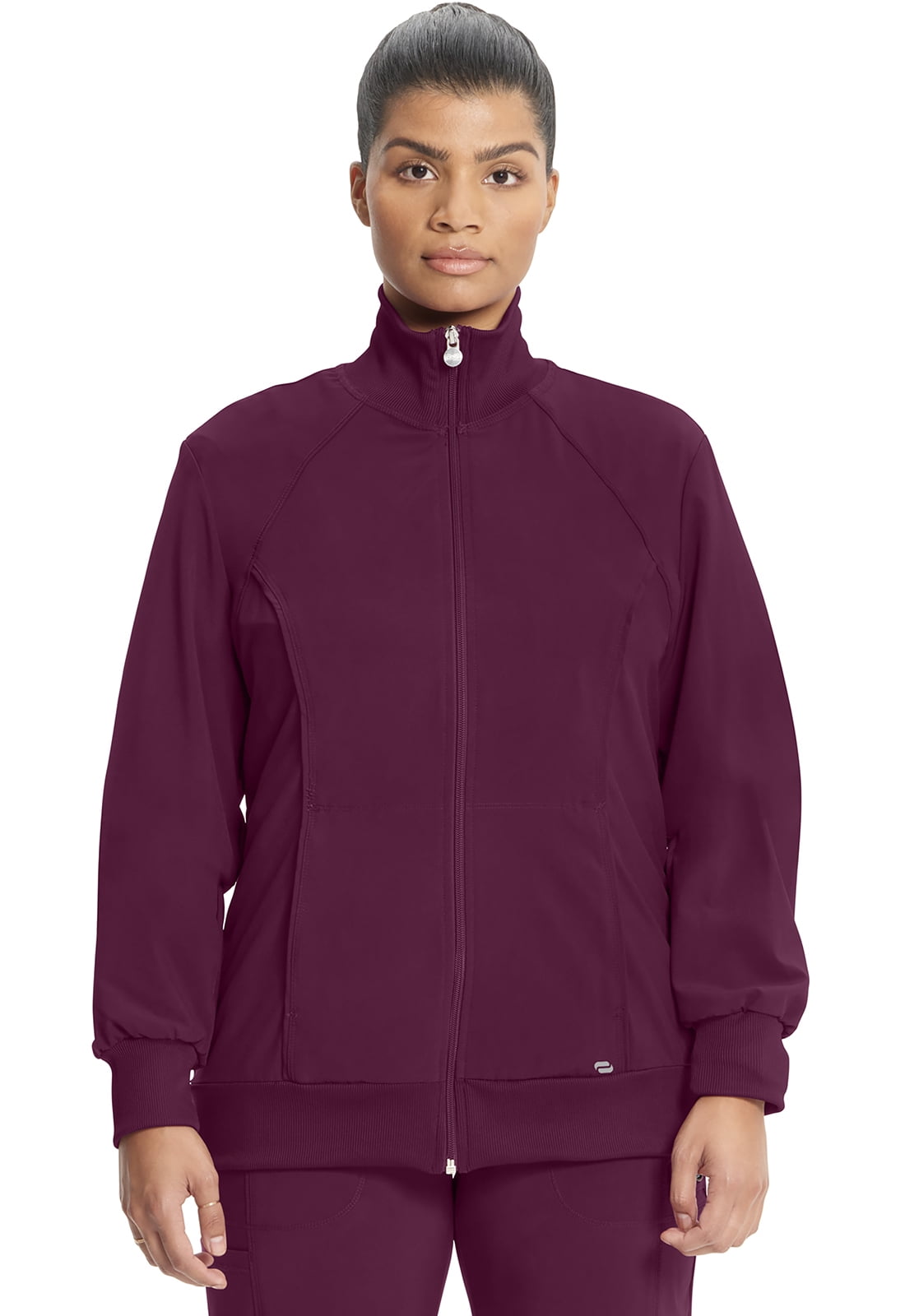 Infinity Cherokee Zip Front Scrub Jackets for Women, 4-Way Stretch ...