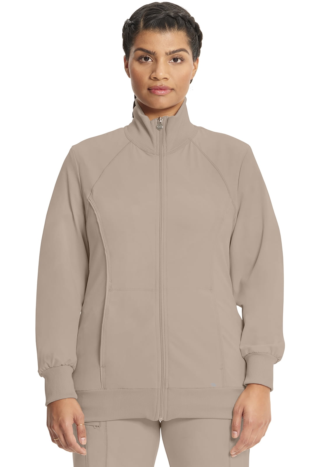 Infinity Cherokee Zip Front Scrub Jackets for Women, 4-Way Stretch ...