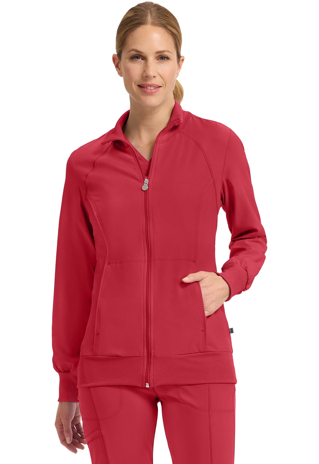 Infinity Cherokee Zip Front Scrub Jackets for Women, 4-Way Stretch ...