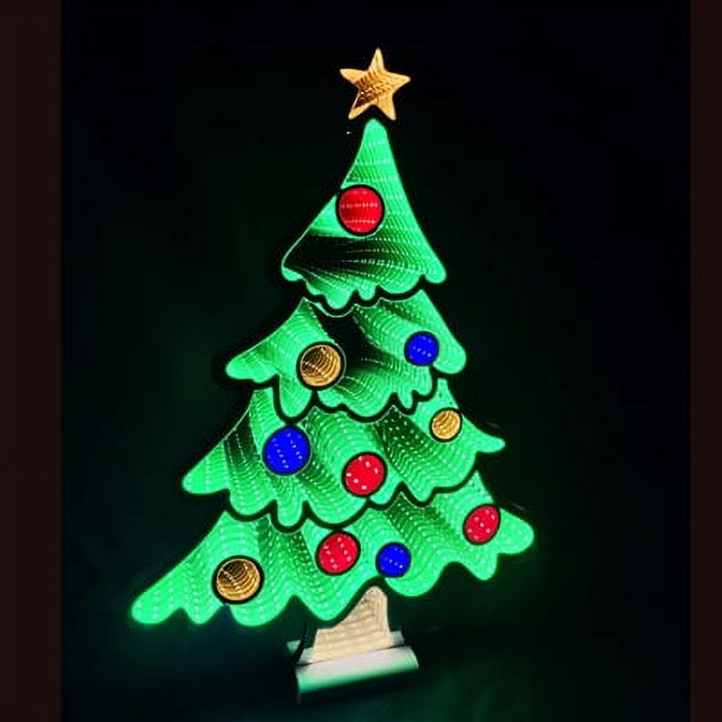 Infinity Christmas Tree with Ornaments Light - Walmart.com