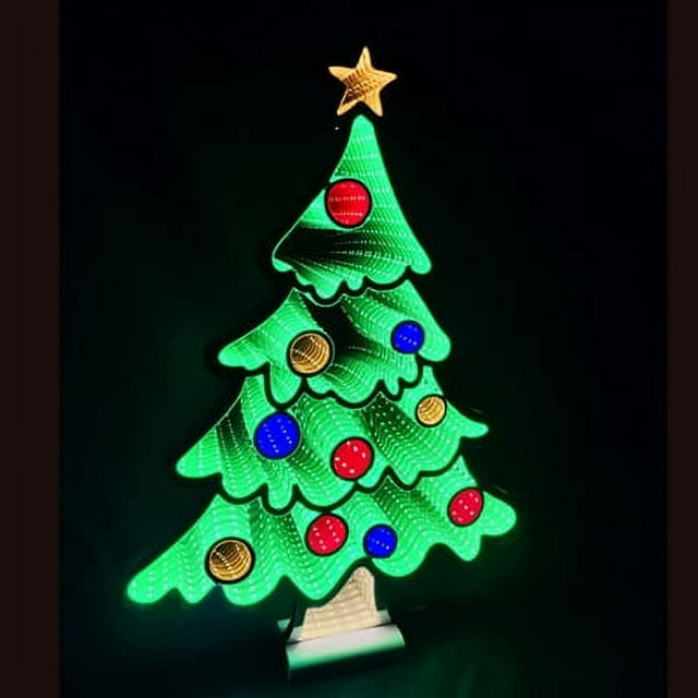 Infinity Christmas Tree with Ornaments Light - Walmart.com