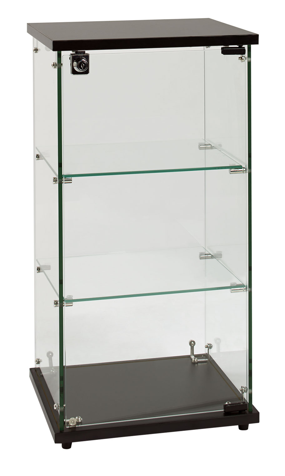 Plymor Clear Acrylic Slanted Front Display Case with Base (Mirror Back ...